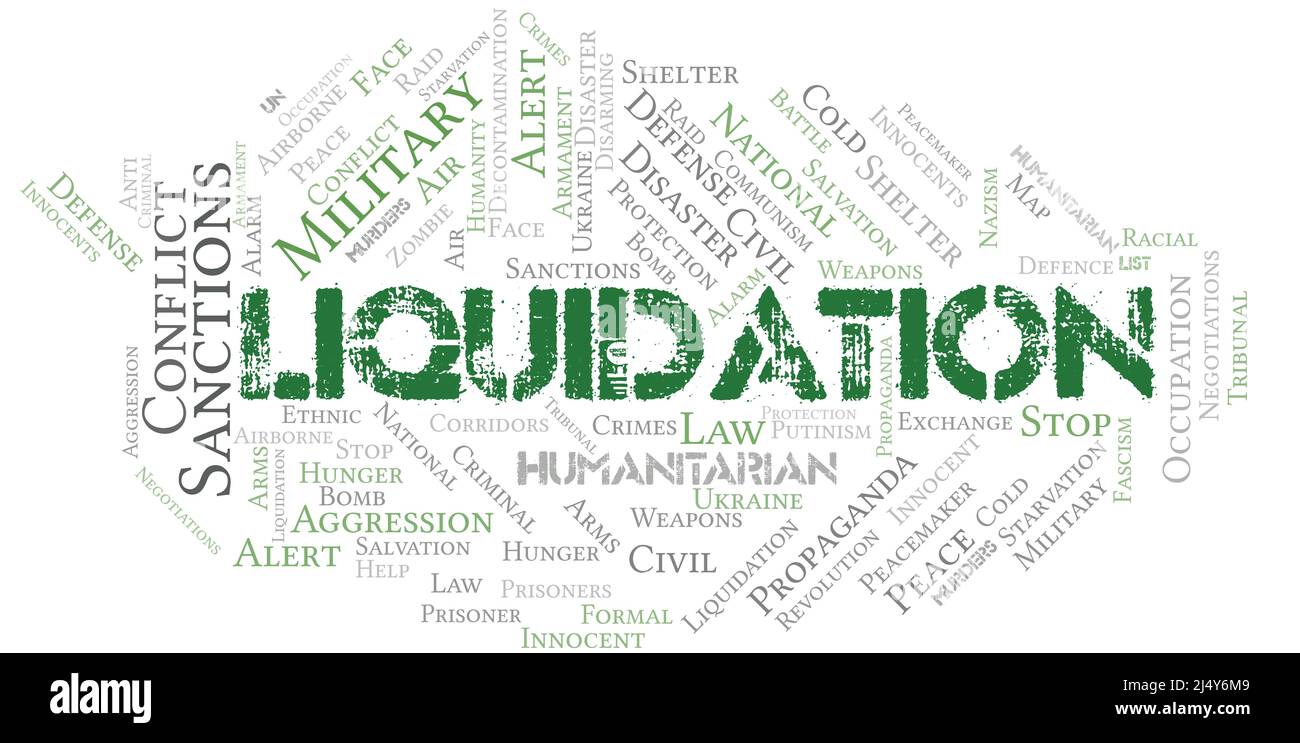 Liquidation word cloud. Vector made with text only Stock Vector Image ...