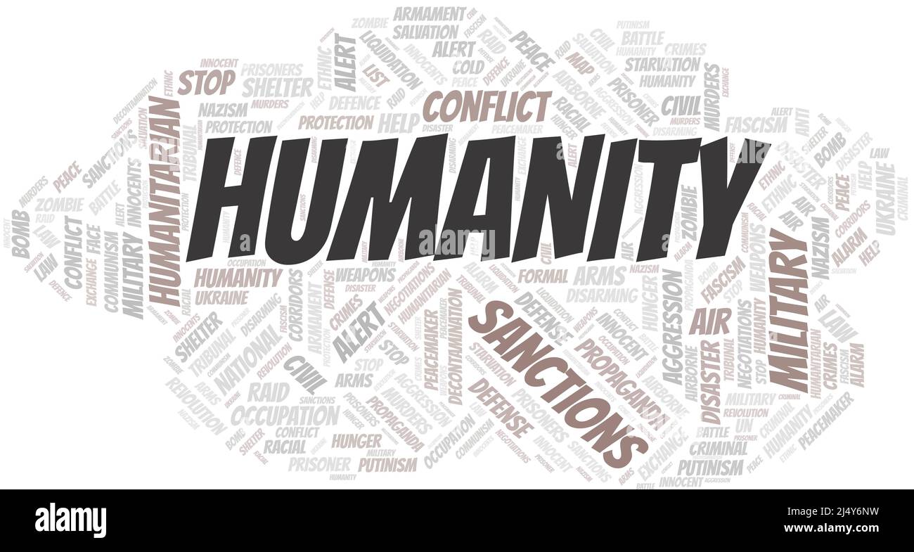 Humanity word cloud. Vector made with text only Stock Vector Image ...