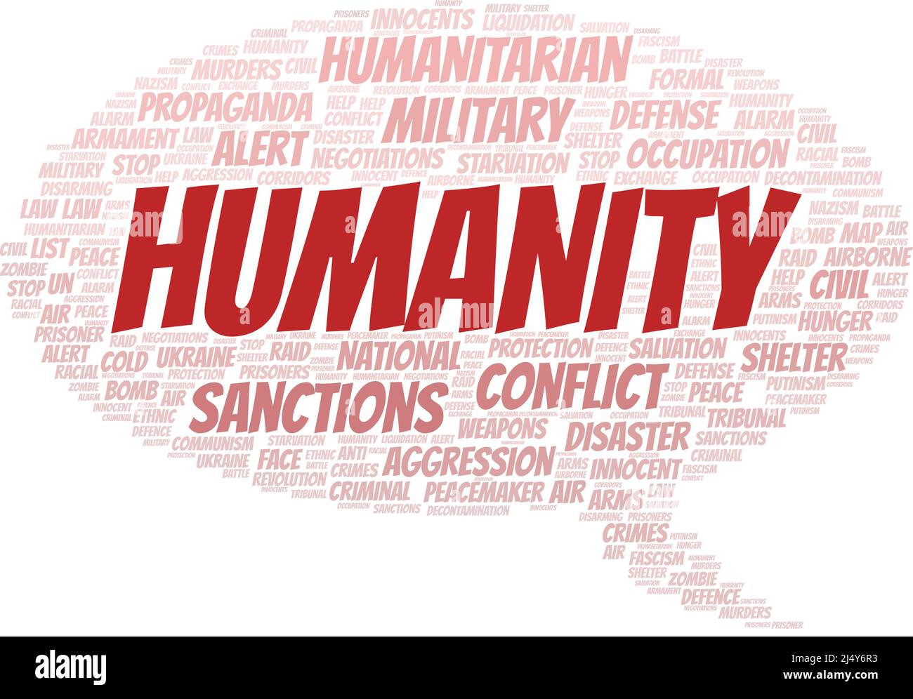 Humanity word cloud. Vector made with text only Stock Vector Image ...