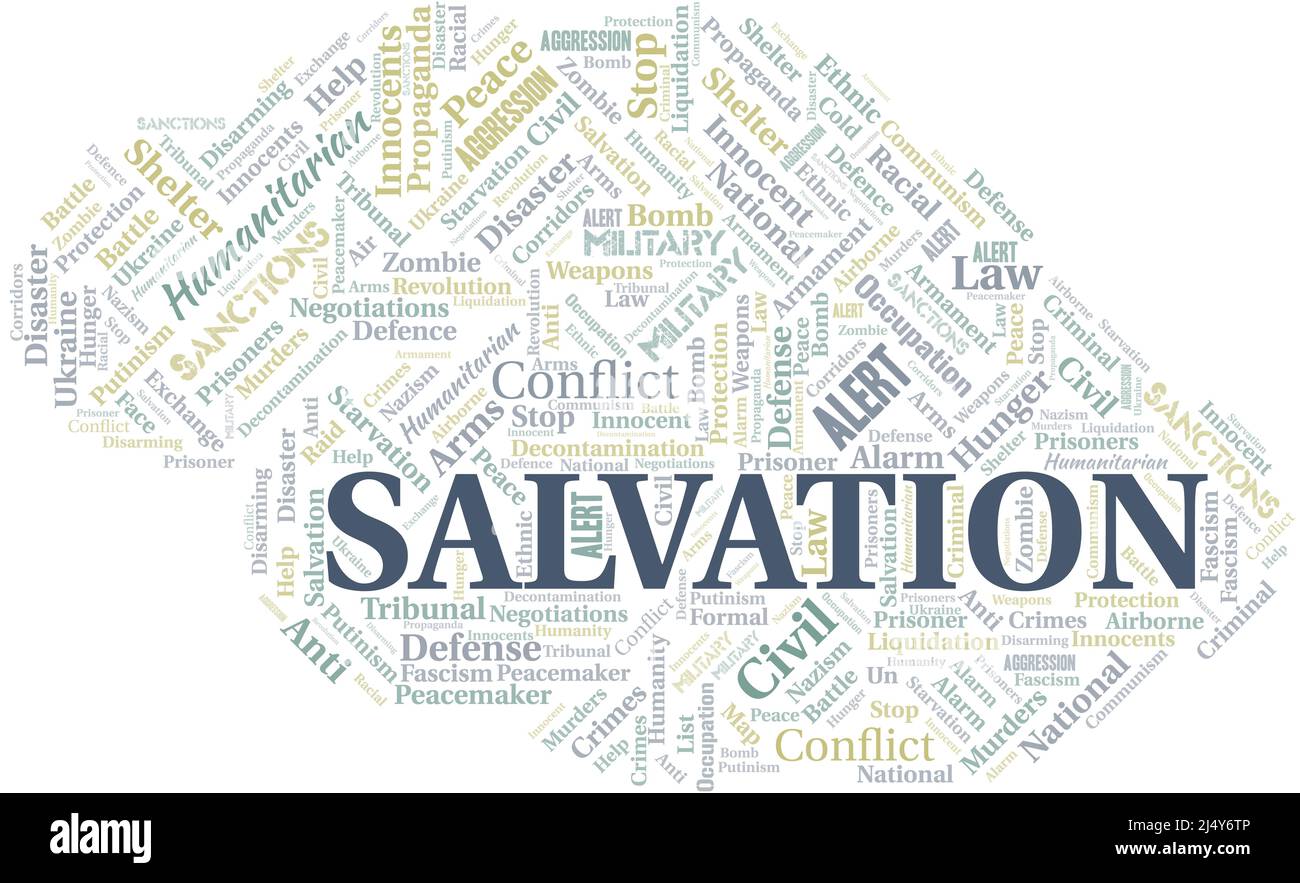 Salvation word cloud. Vector made with text only Stock Vector Image ...