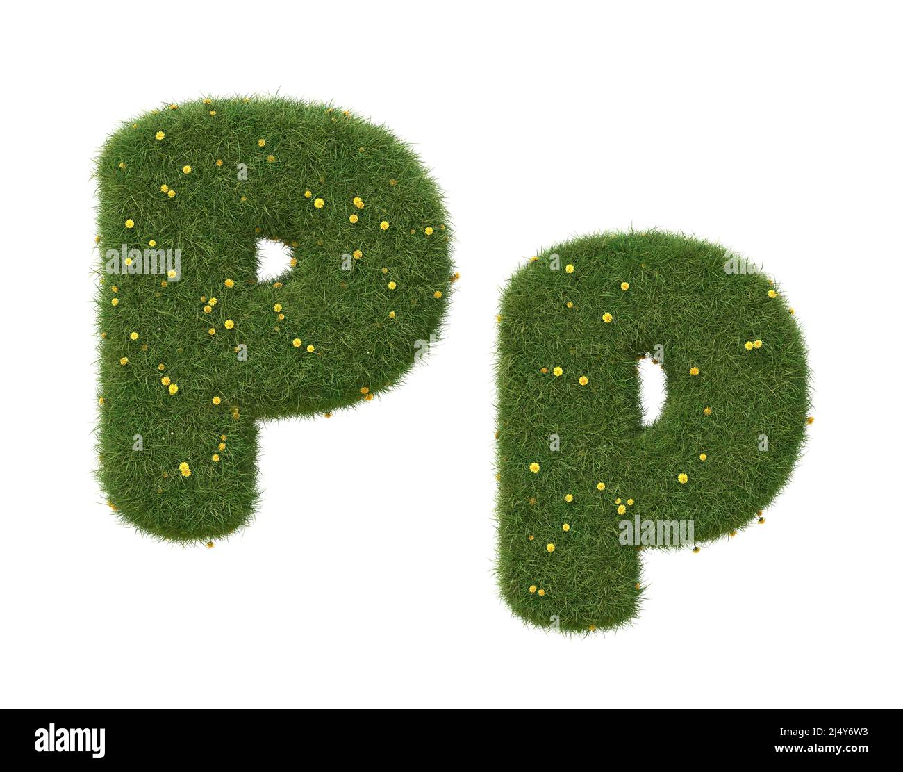 Realistic grass alphabet isolated on white background. Collection. 3D ...