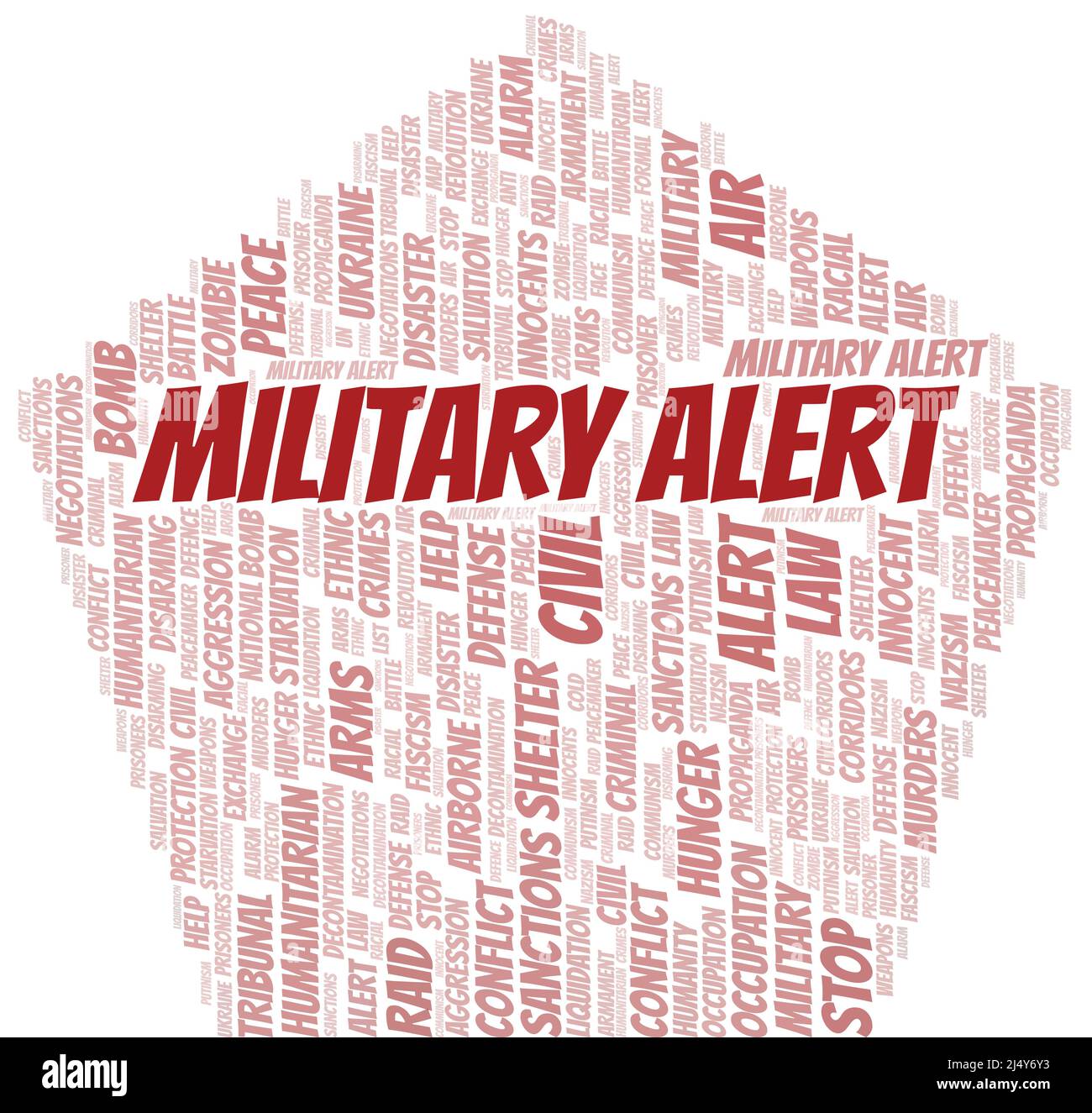 Military Alert word cloud. Vector made with text only Stock Vector ...