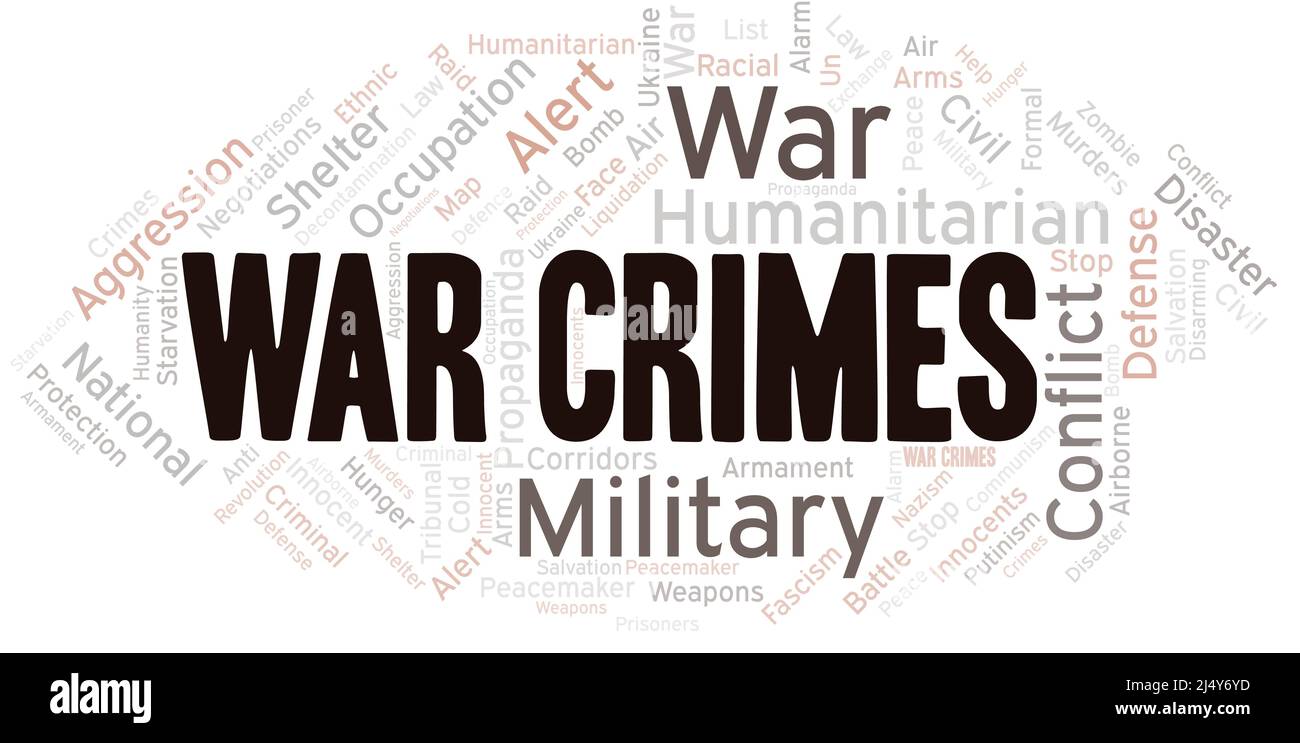 War Crimes word cloud. Vector made with text only Stock Vector Image ...