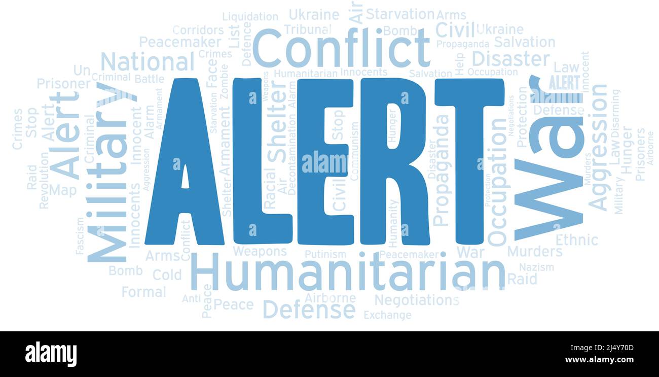 Alert word cloud. Vector made with text only Stock Vector Image & Art ...