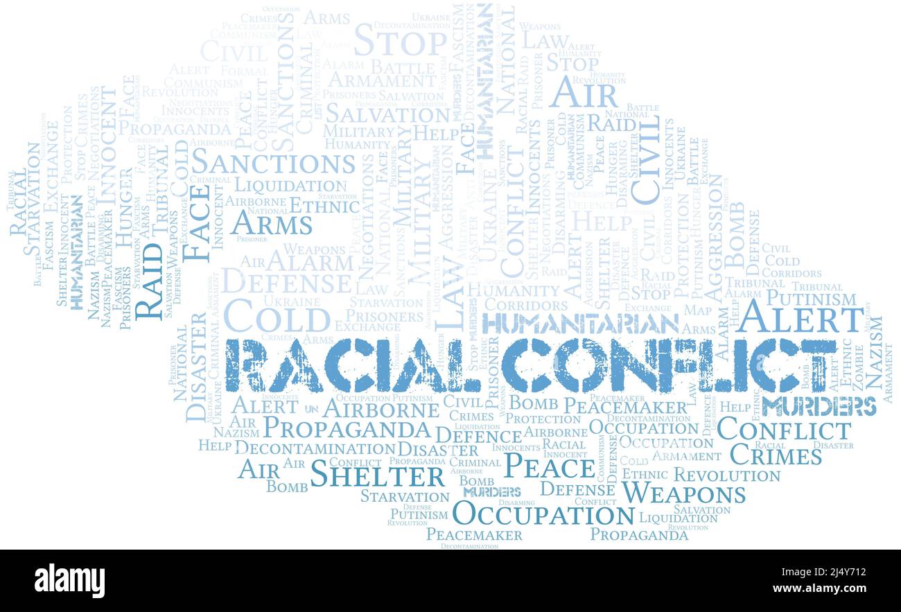 Racial Conflict word cloud. Vector made with text only Stock Vector ...