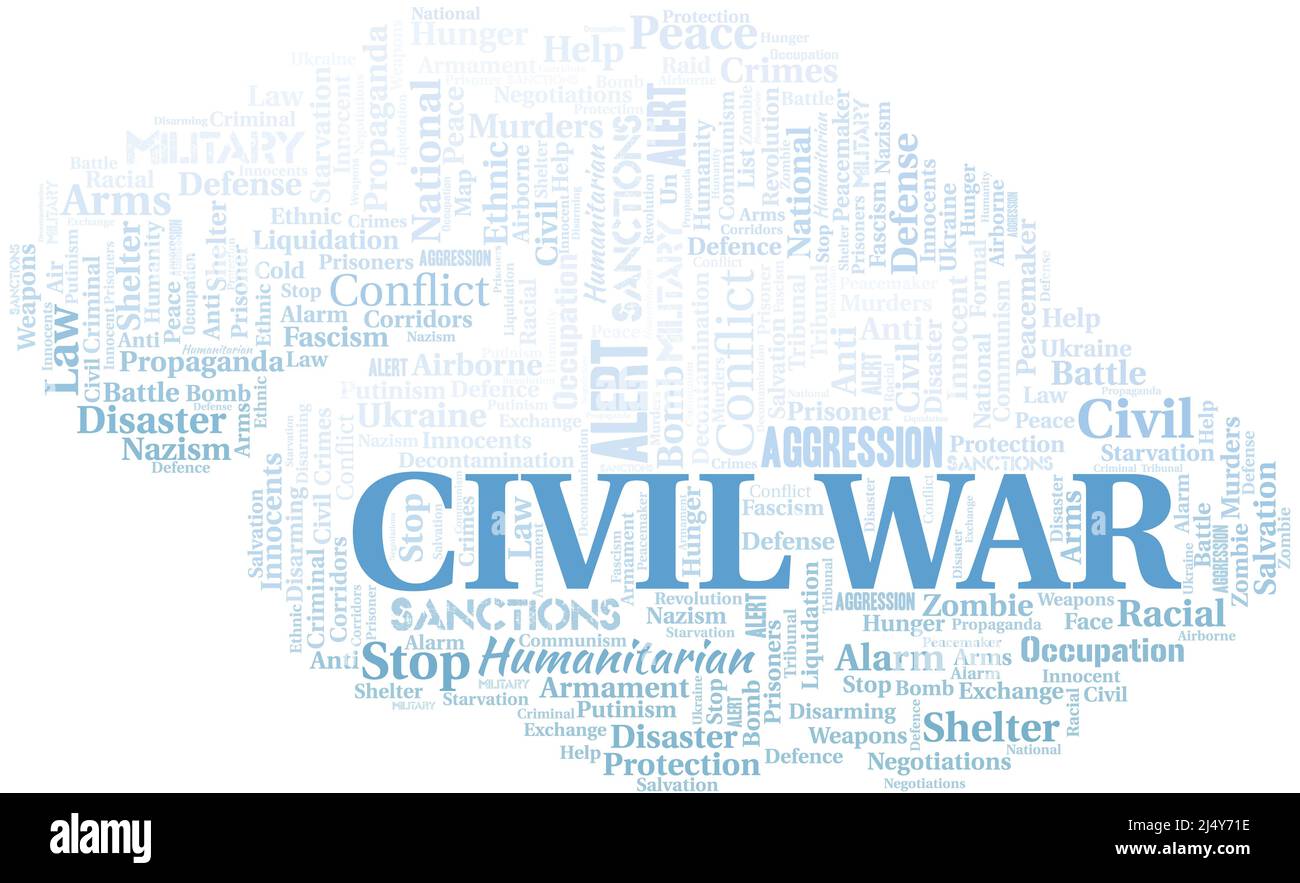 Civil war text background wordcloud Stock Vector Images - Alamy