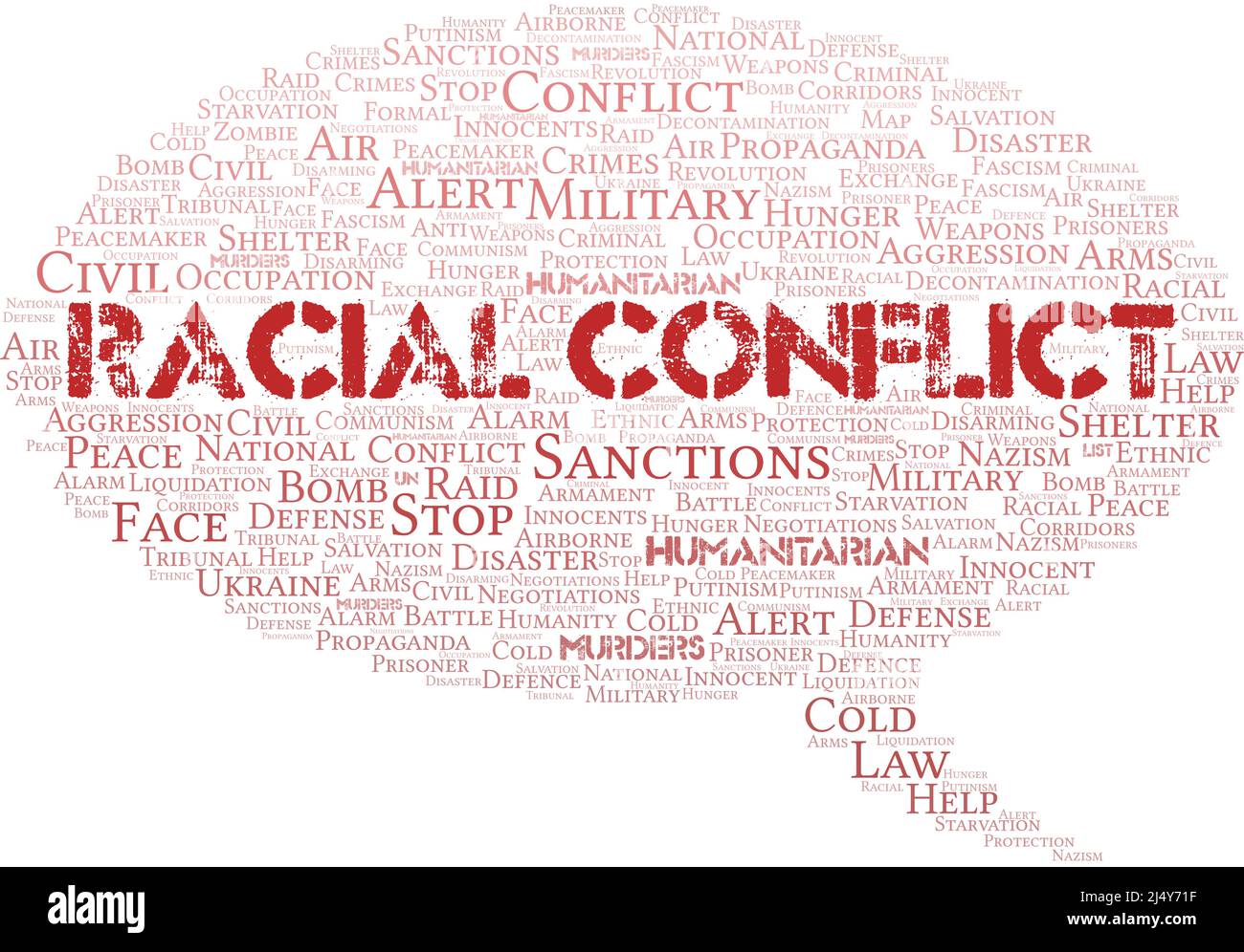 Racial Conflict word cloud. Vector made with text only Stock Vector ...