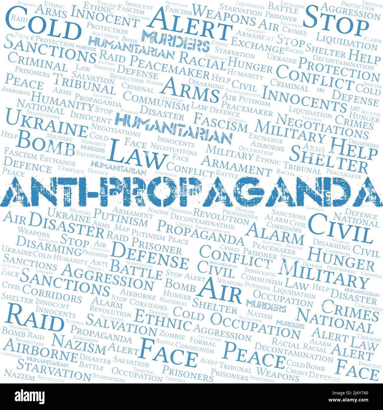 Anti-Propaganda word cloud. Vector made with text only Stock Vector ...