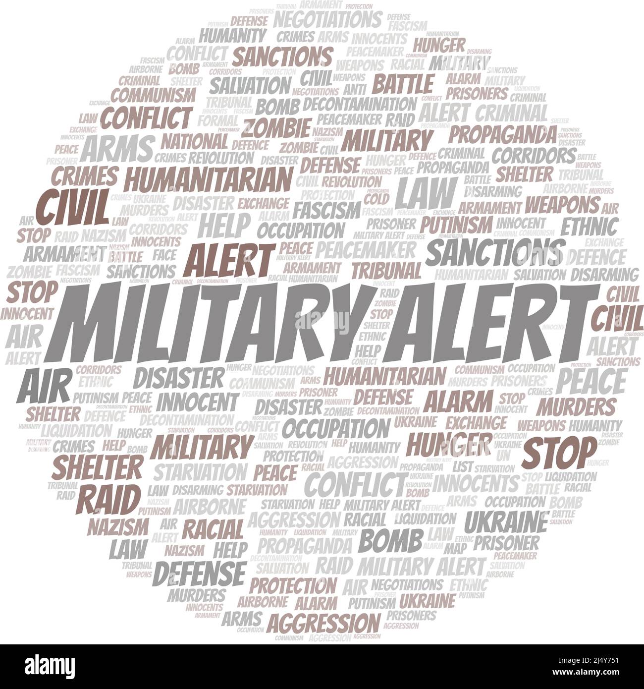 Military Alert word cloud. Vector made with text only Stock Vector ...