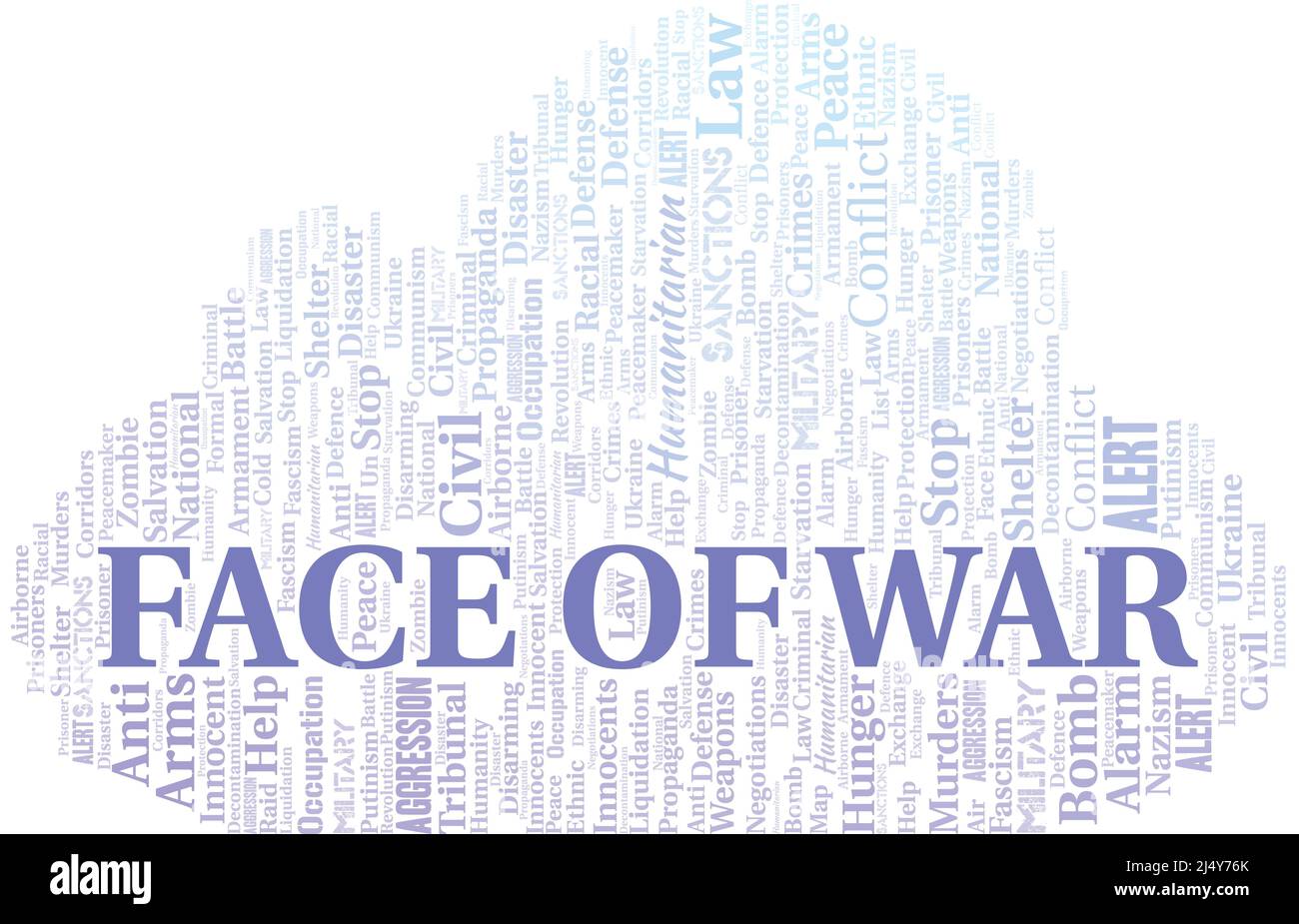 Face Of War word cloud. Vector made with text only Stock Vector Image ...