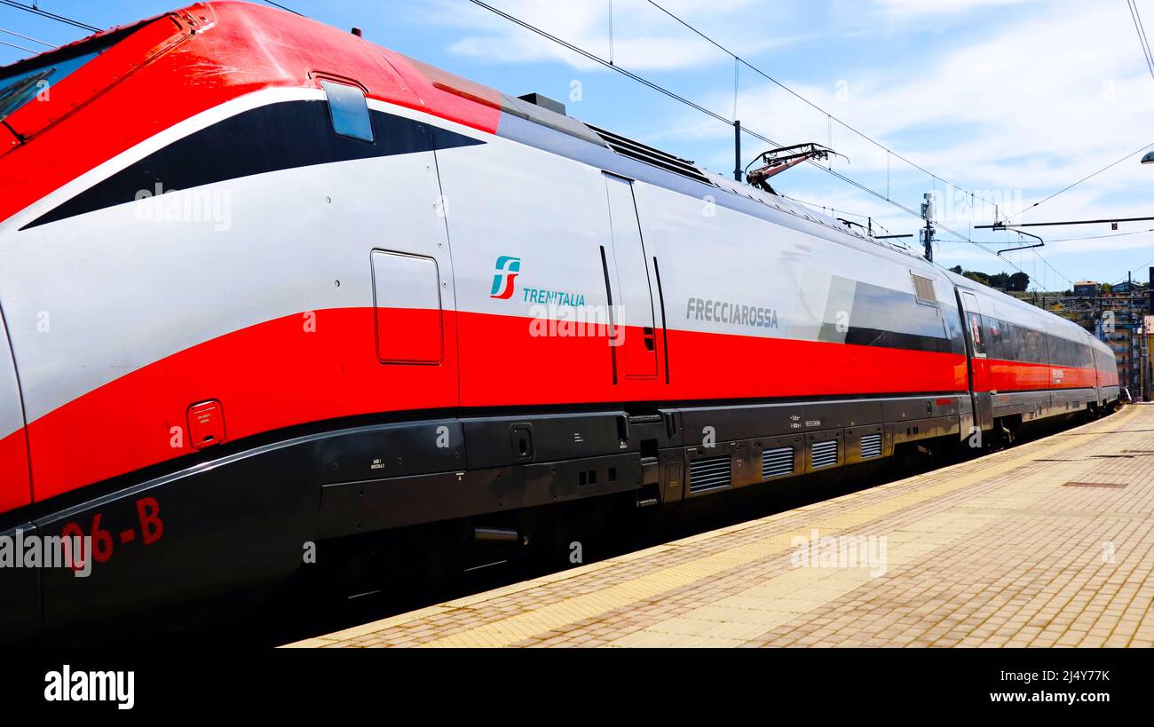 High-Speed Italian Train Frecciarossa by Trenitalia, Italy Stock Photo - Alamy