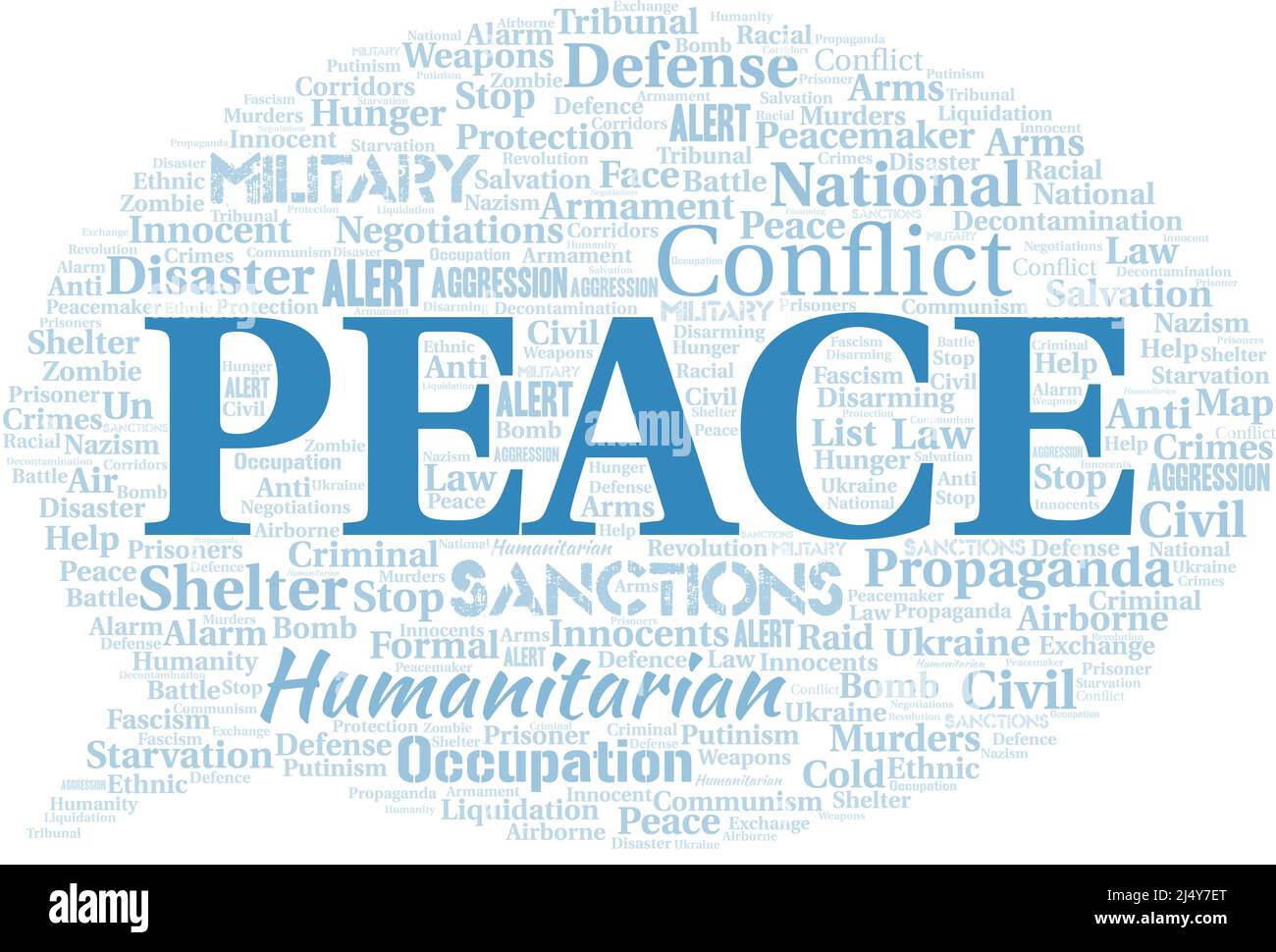 Peace word cloud. Vector made with text only Stock Vector Image & Art ...