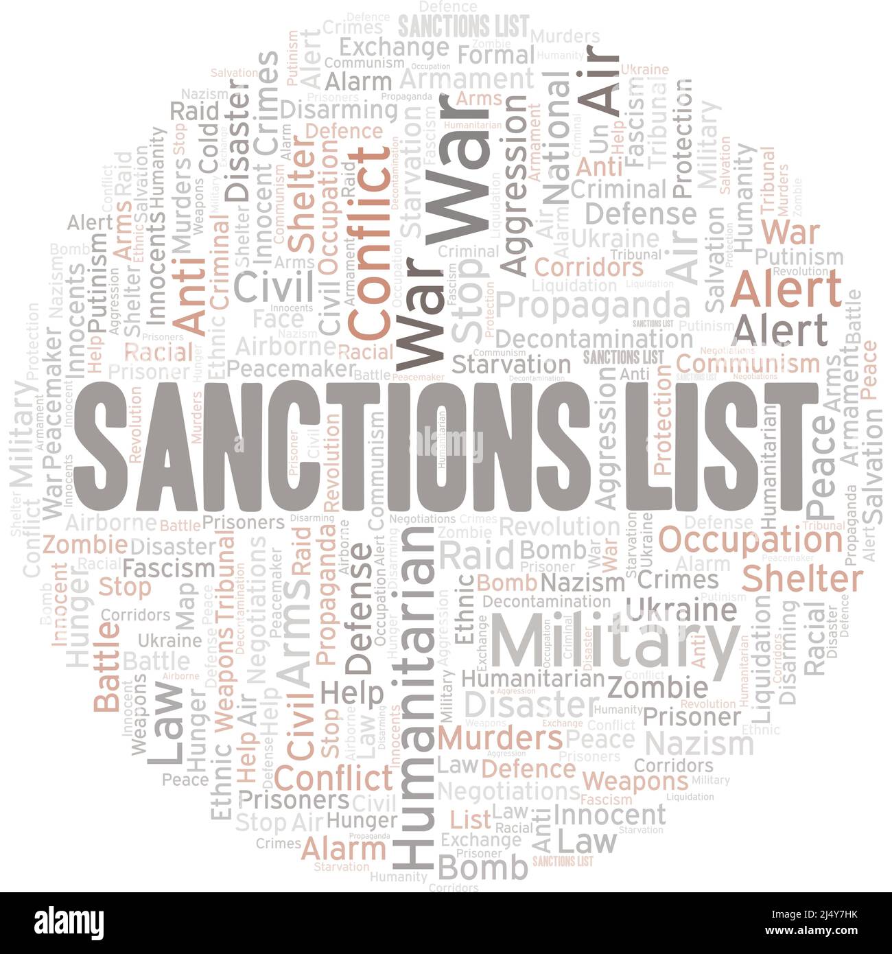Un Sanctions word cloud. Vector made with text only Stock Vector Image ...