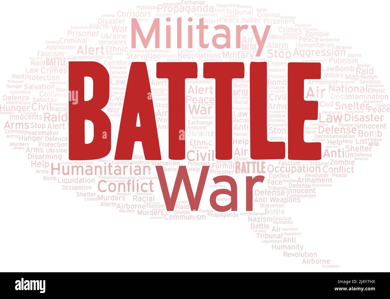 Battle word cloud. Vector made with text only Stock Vector Image & Art ...