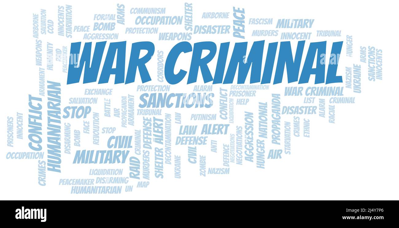 War Criminal word cloud. Vector made with text only Stock Vector Image ...