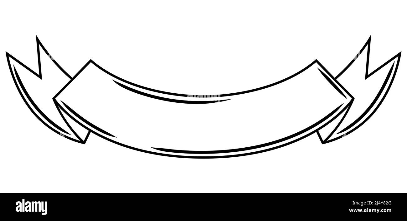 Vintage decorative ribbon. Banner in abstract style. Decorative element ...