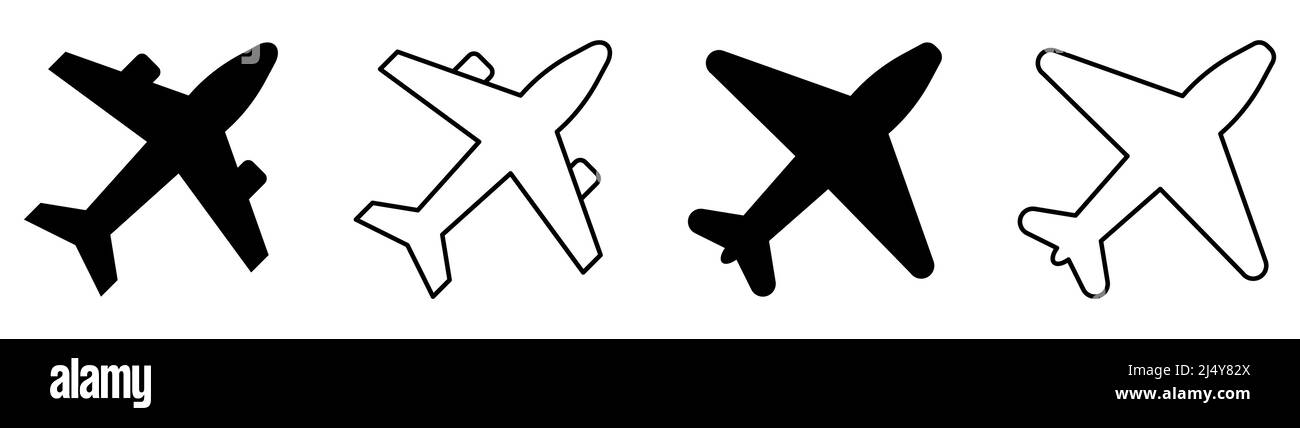 Plane icon set Stock Vector Image & Art - Alamy