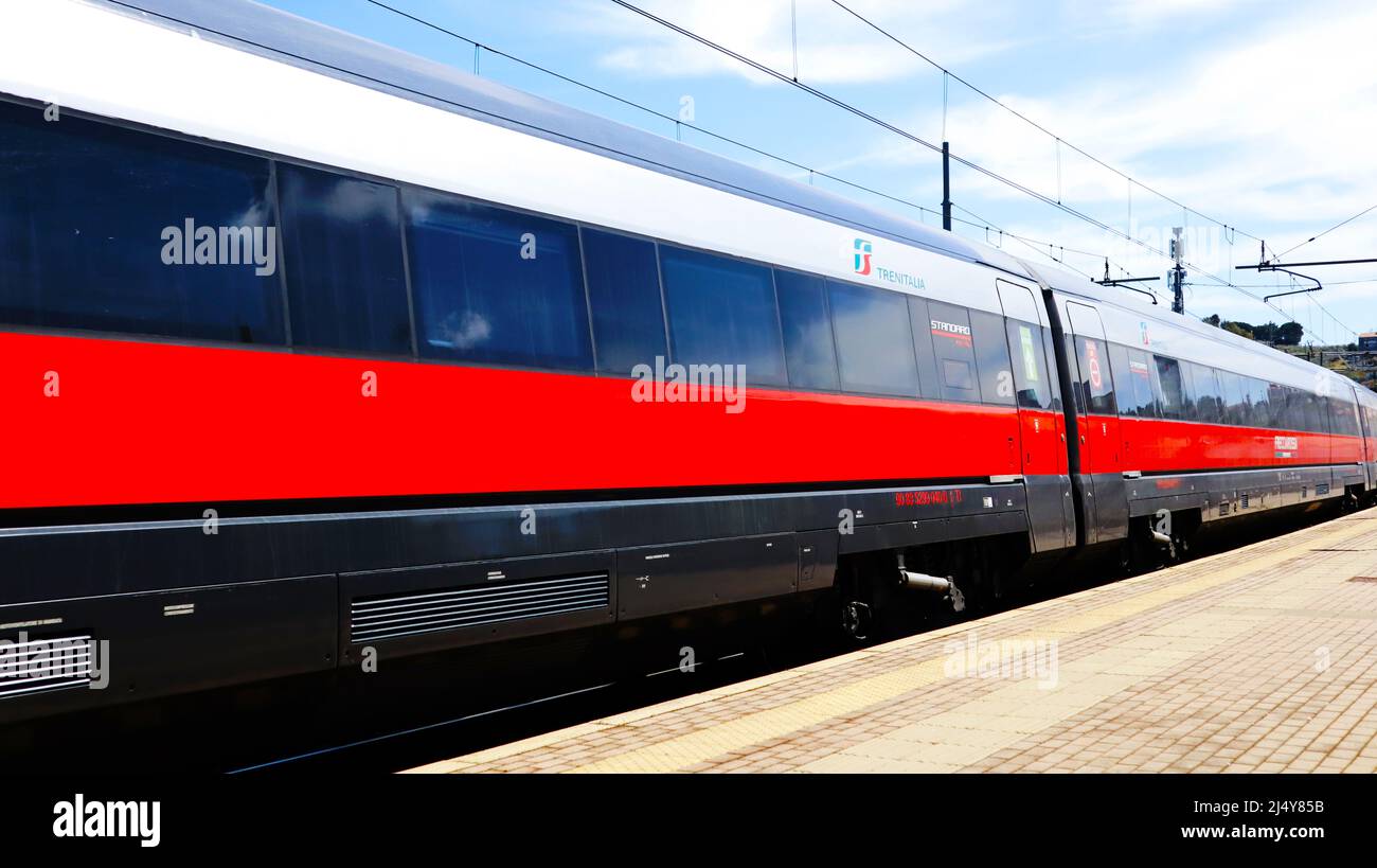 High-Speed Italian Train Frecciarossa by Trenitalia, Italy Stock Photo ...