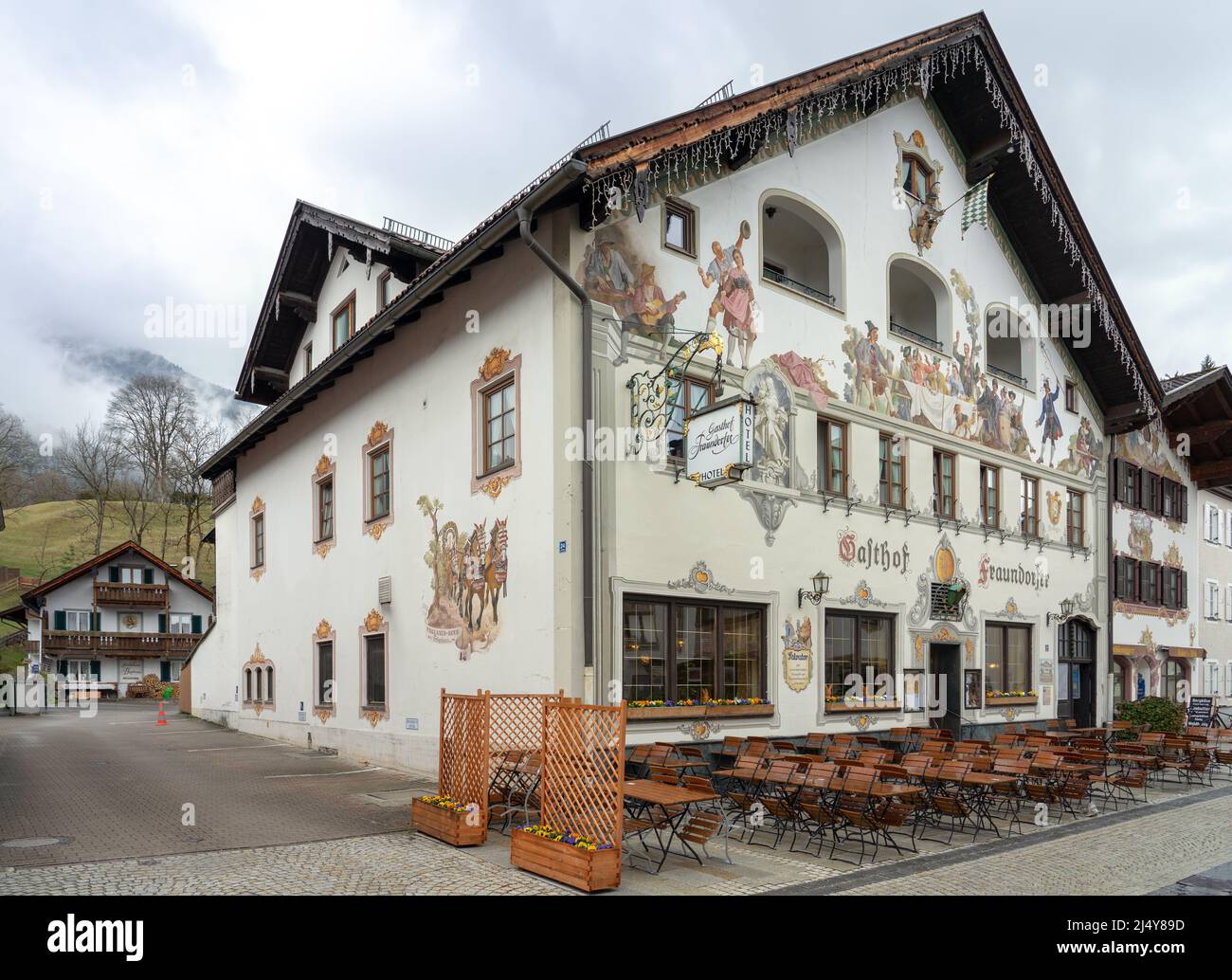 Garmisch Partenkirchen, Germany - 04.10.2022: typical decorated ...