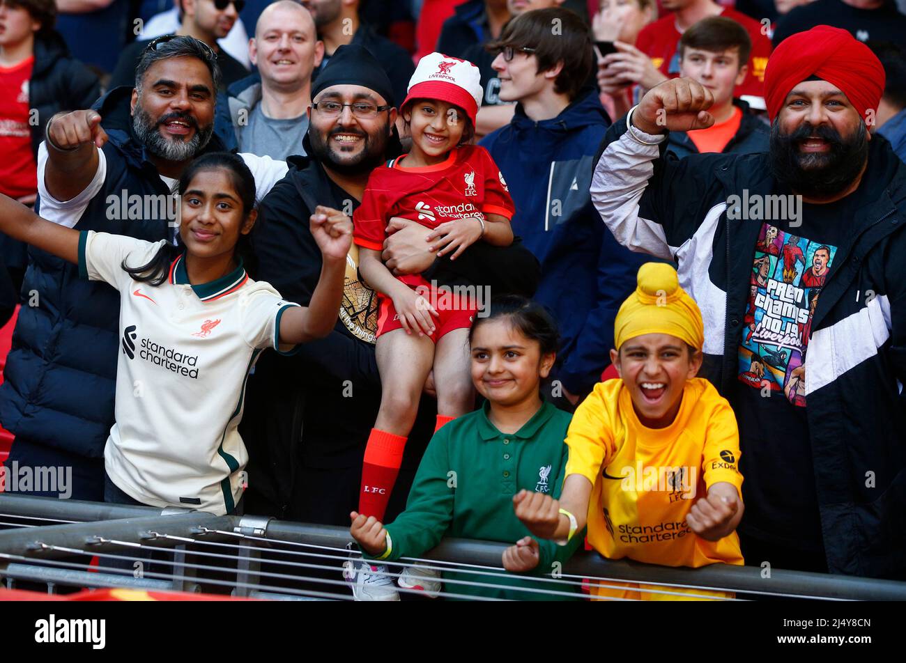 LONDON, ENGLAND - APRIL 16: Liverpool Fans during FA Cup Semi-Final ...