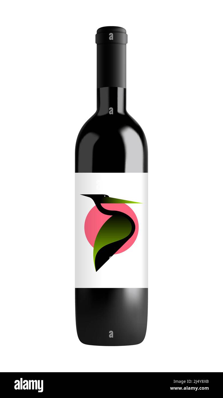 Gradient bottle mockup Stock Vector Images - Alamy