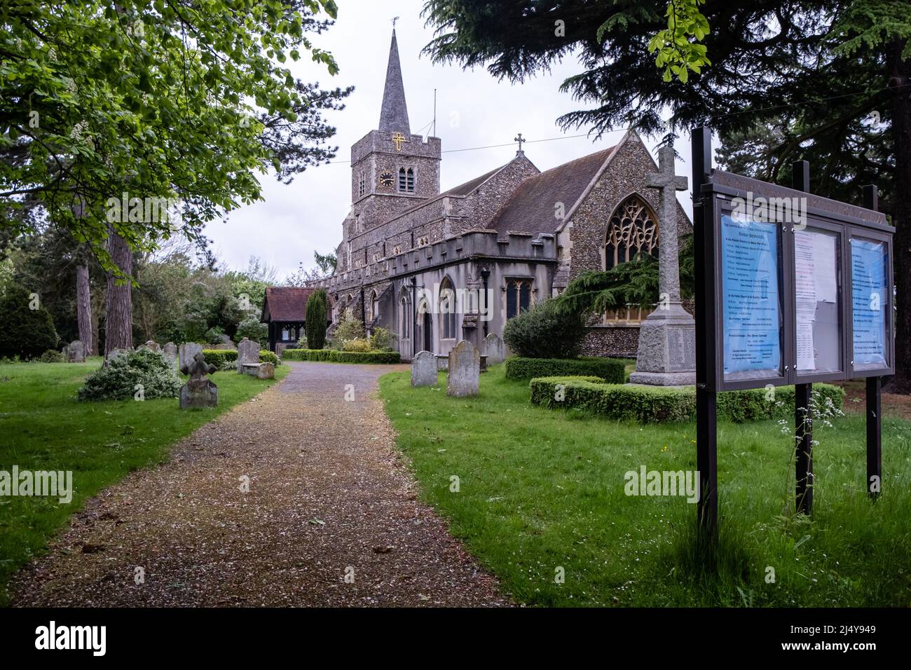 The Anglican Church of St. Mary the Virgin in the Essex village of ...