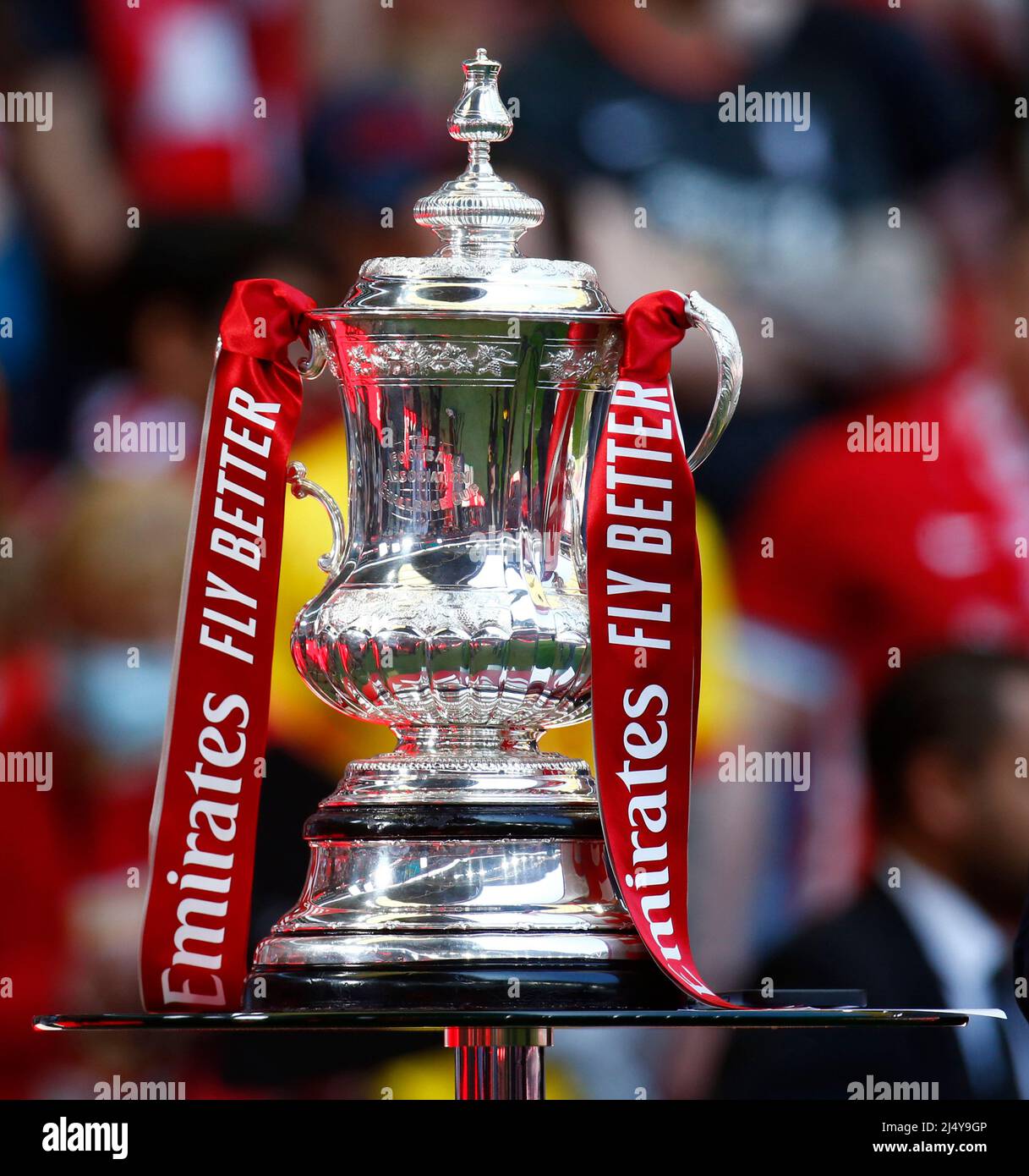 LONDON, ENGLAND - APRIL 16:FA Cup Trophy before kick off during FA Cup ...