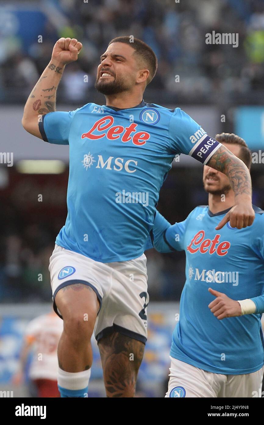 Lorenzo Insigne ( SSC Napoli) rejoices after the goal during the Serie ...