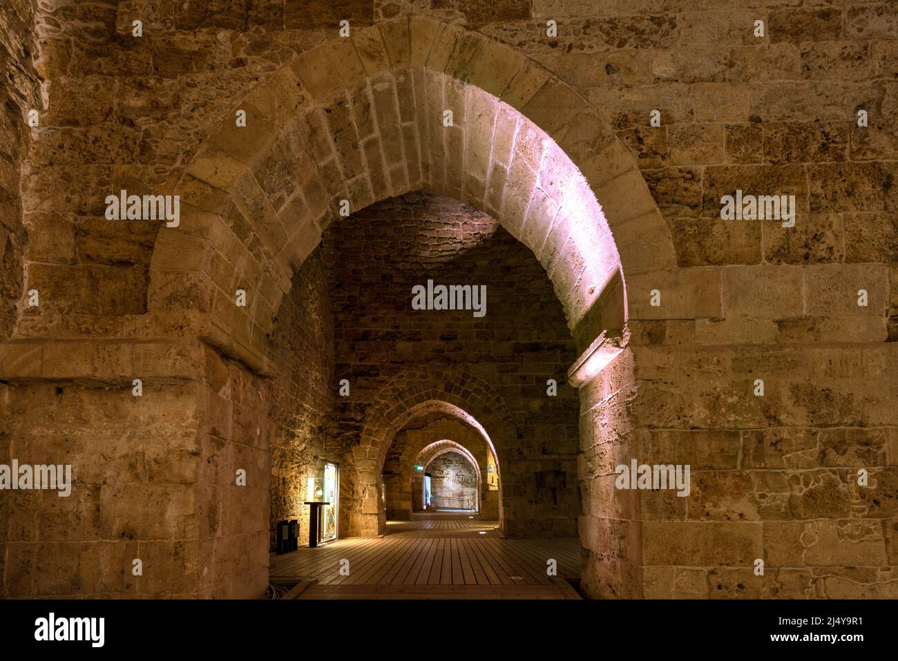 AKKRE CITY Israel May 05, 2017 : Citadel and prison. Acre (Akko, Akre ...
