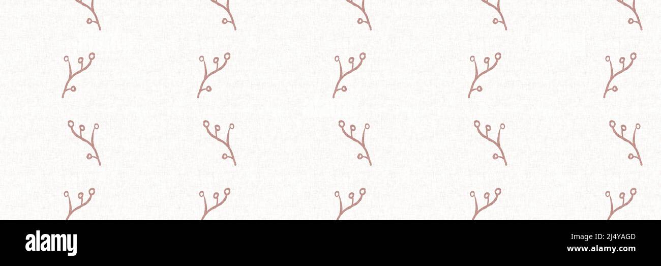 Gender neutral foliage leaf seamless raster border. Simple whimsical 2 ...