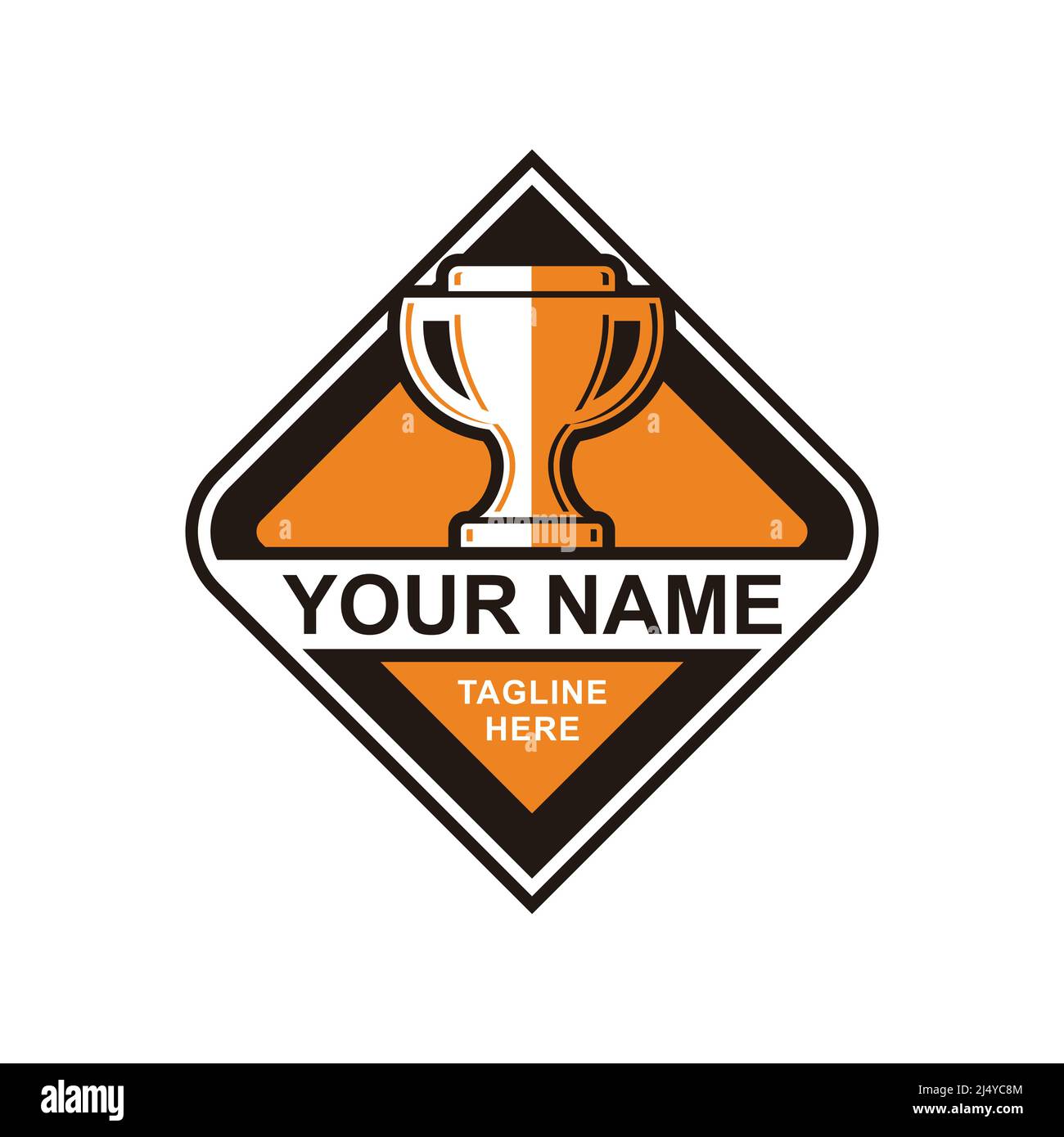 trophy vector mascot logo design with modern illustration concept style ...