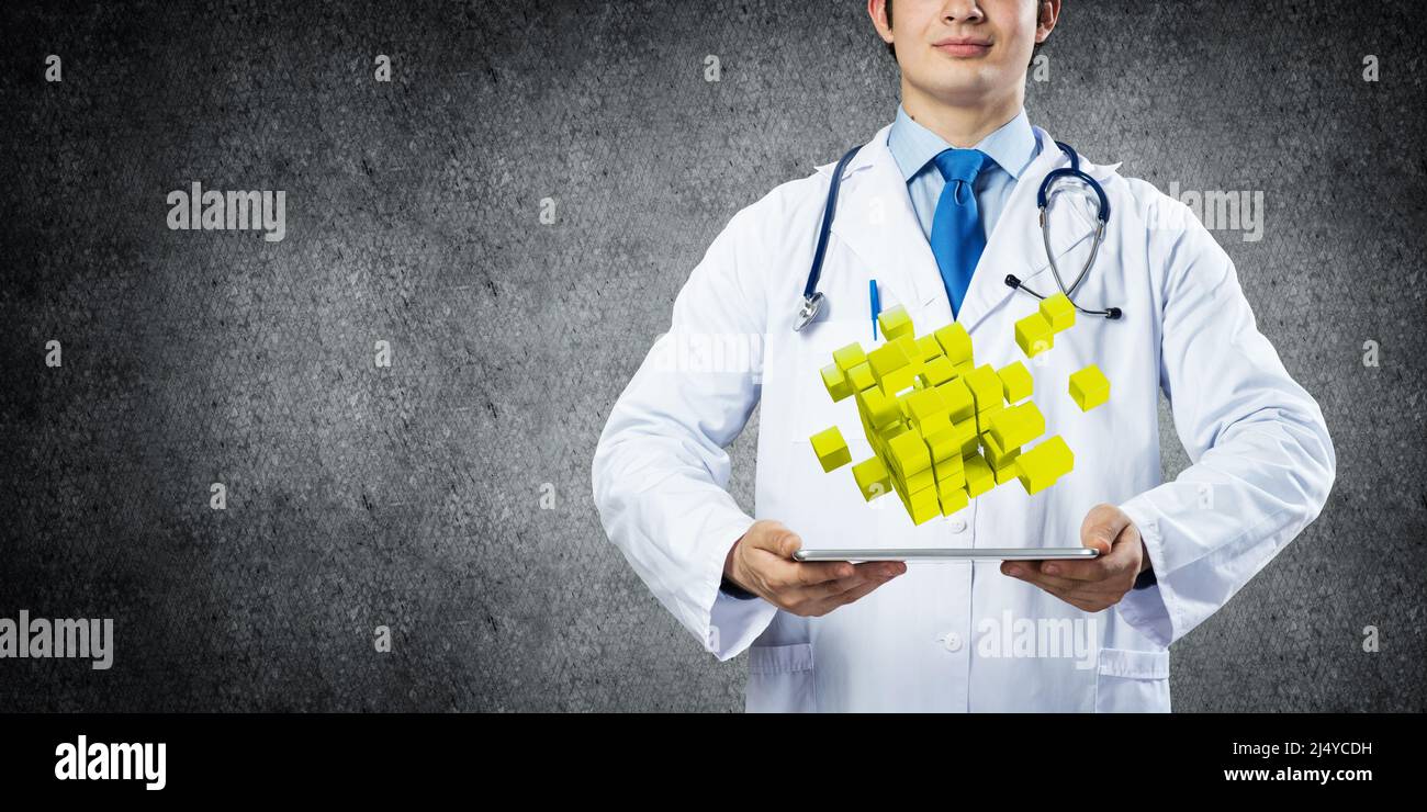 Analytical thinking of medical employee Stock Photo - Alamy