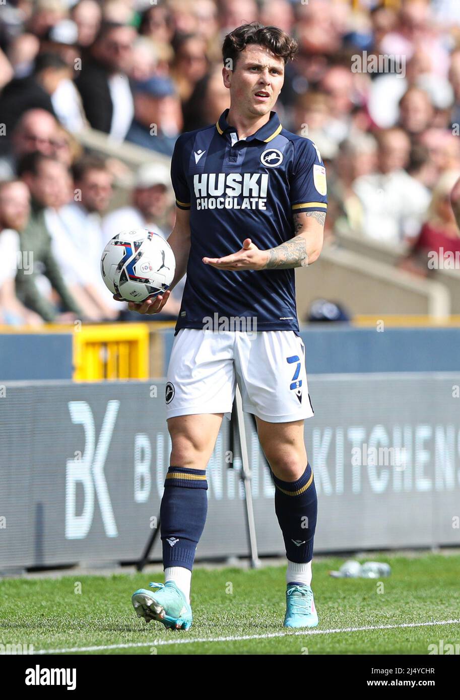 Millwall's Dan McNamara in action during the Sky Bet Championship match ...