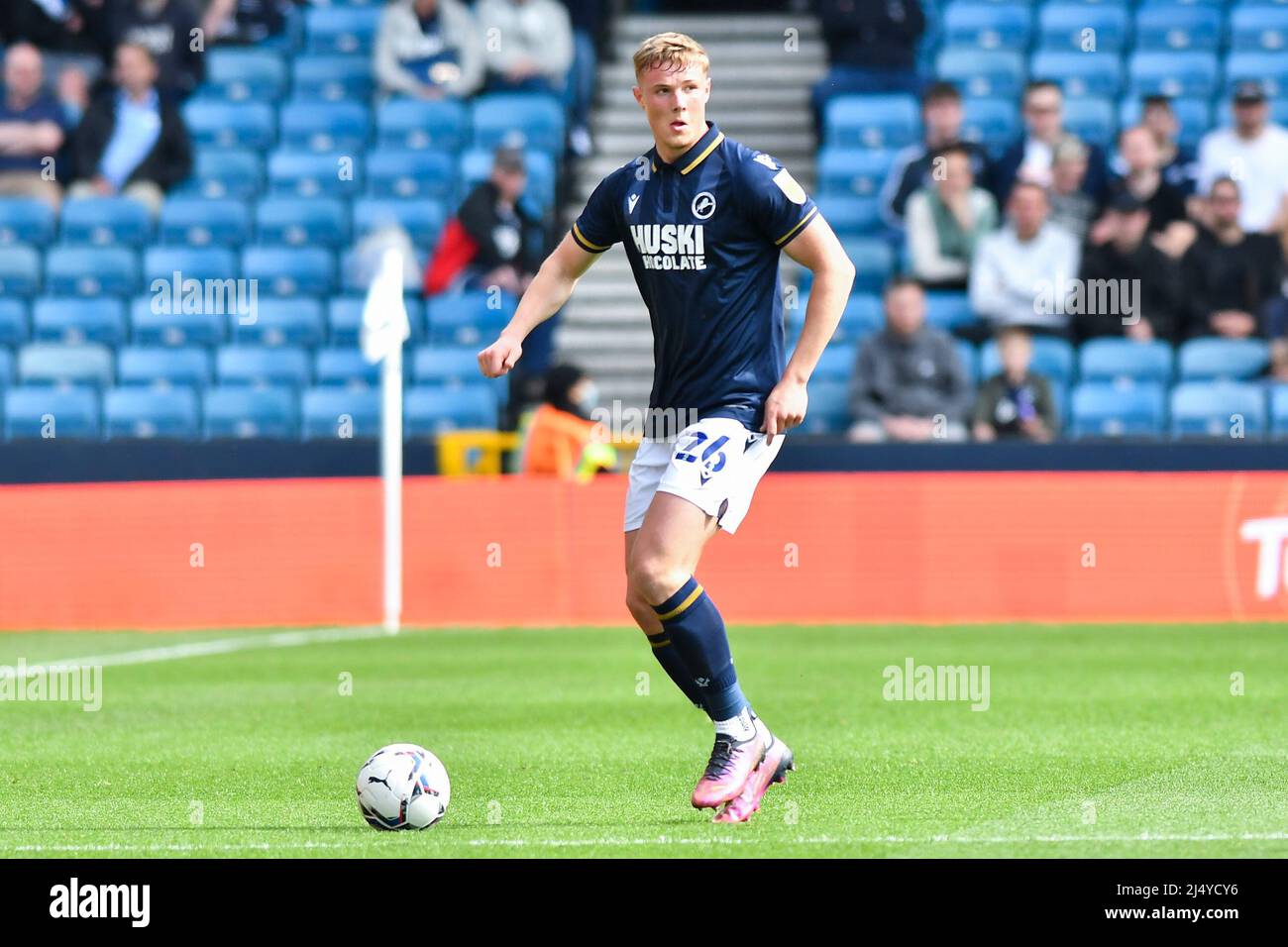 LONDON, UK. APR 18TH Daniel Ballard of Millwall in action during the ...