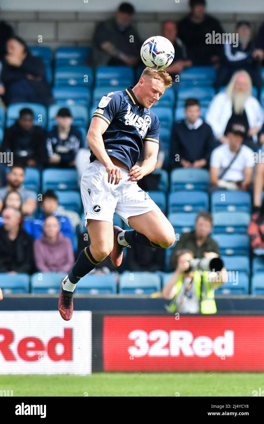 LONDON, UK. APR 18TH Daniel Ballard of Millwall in action during the ...