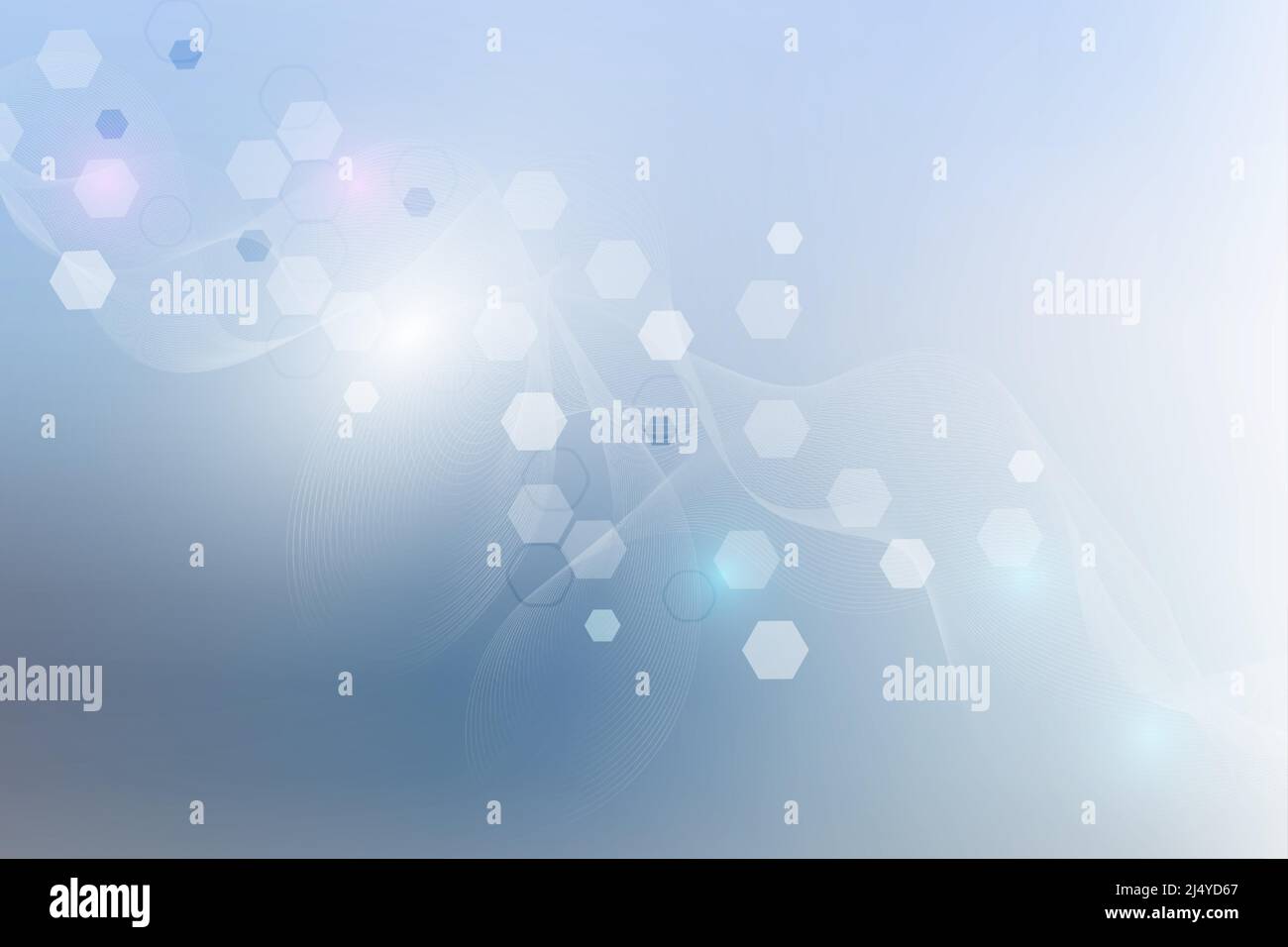 Hexagonal Abstract Background Big Data Visualization Global Network Connection Medical
