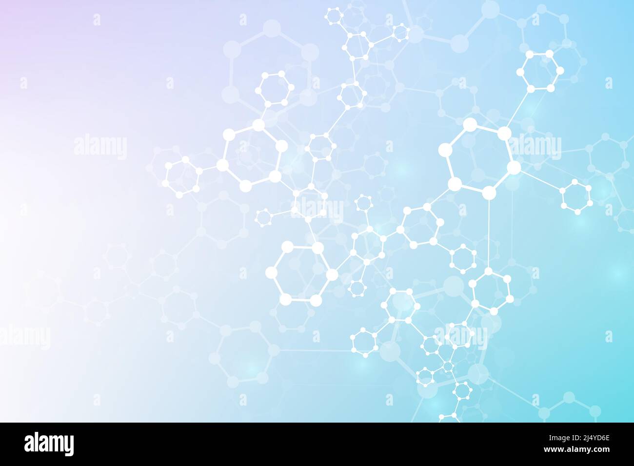 Hexagonal Abstract Background Big Data Visualization Global Network Connection Medical