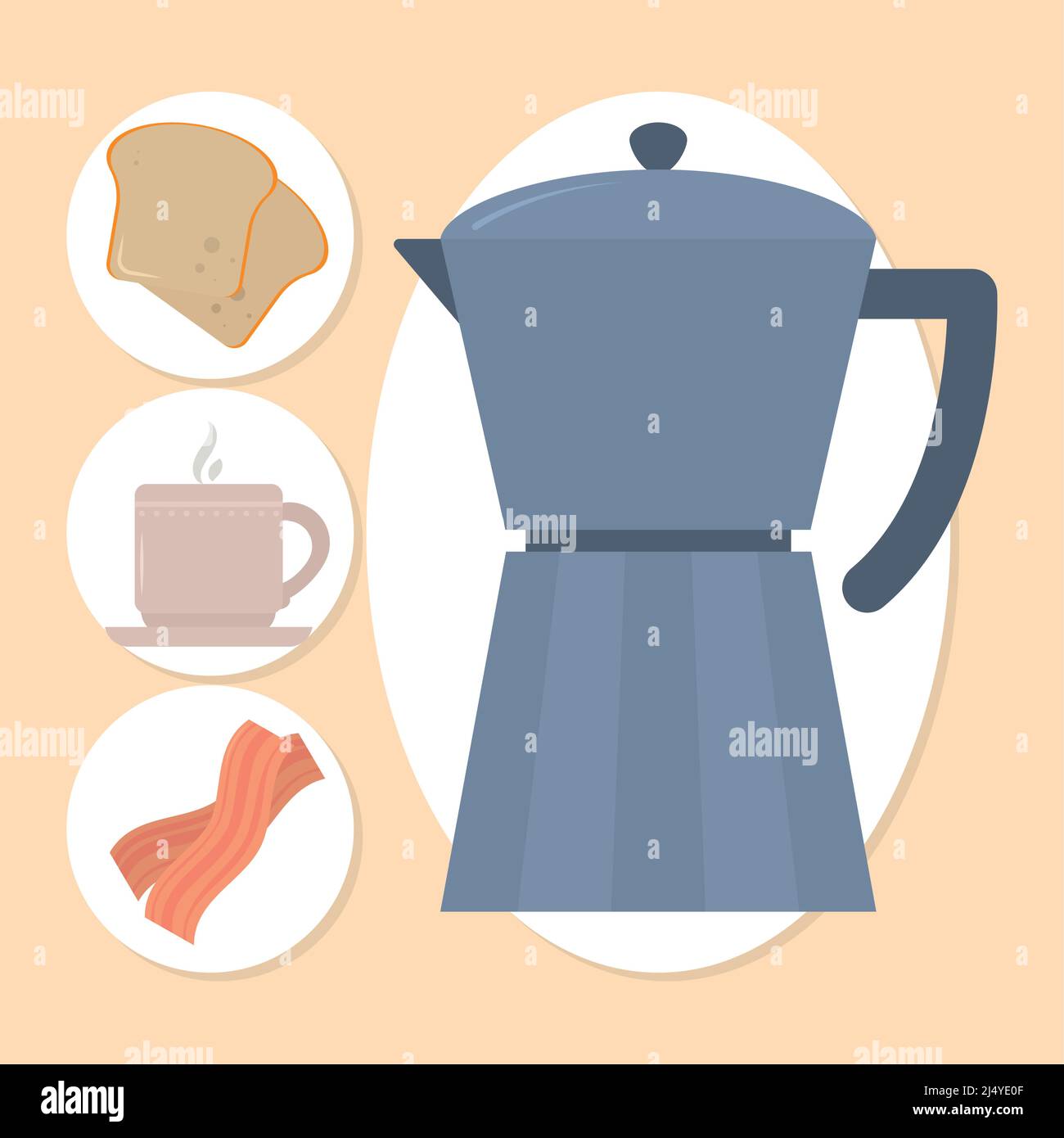 breakfast icons set Stock Vector Image & Art - Alamy