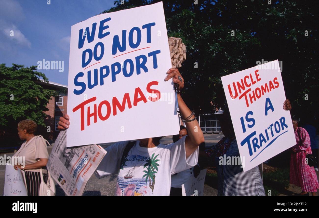 Supreme Court Justice Clarence Thomas speaks to students at a High ...