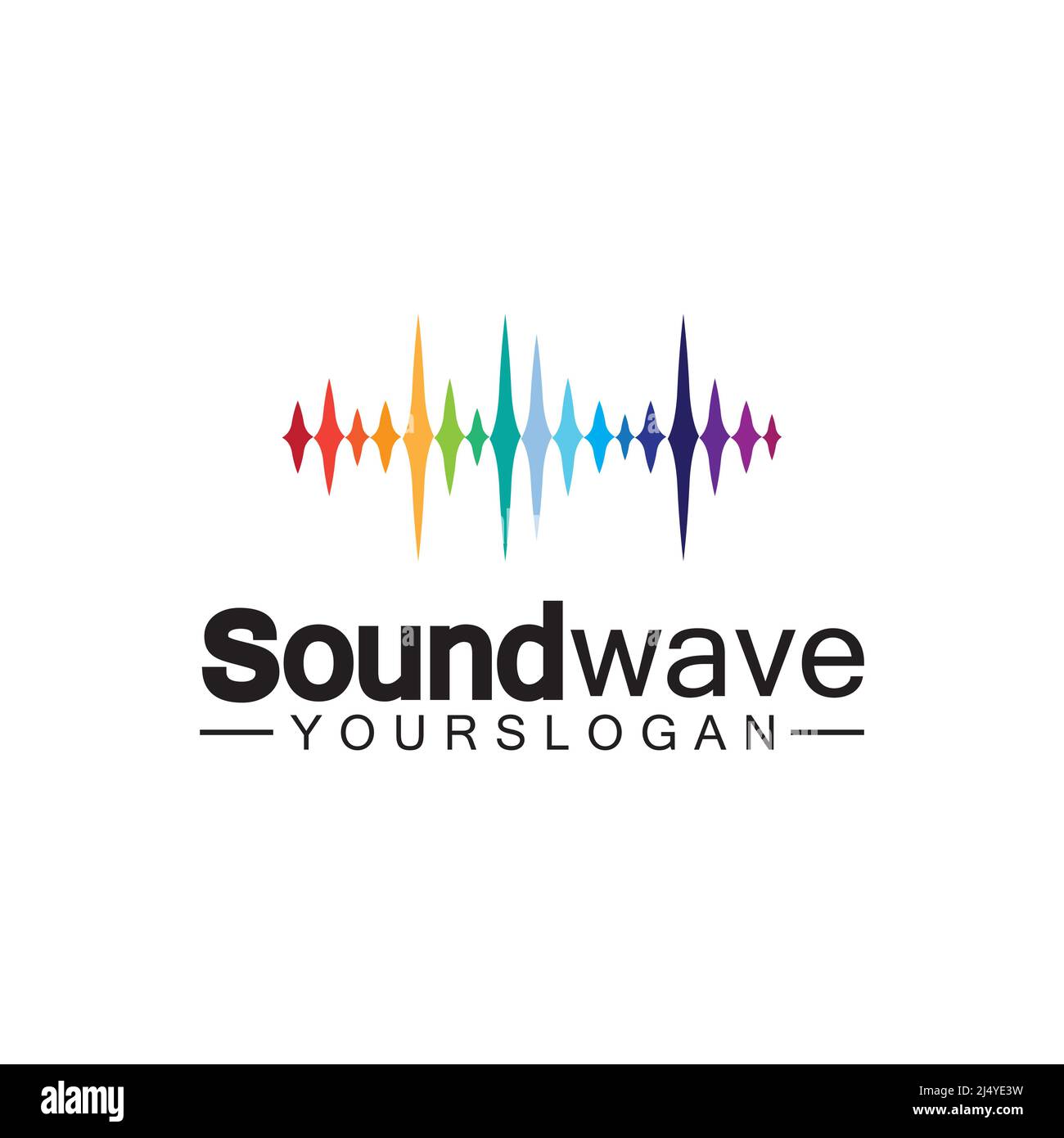 Sound wave logo and symbol vector Stock Vector Image & Art - Alamy