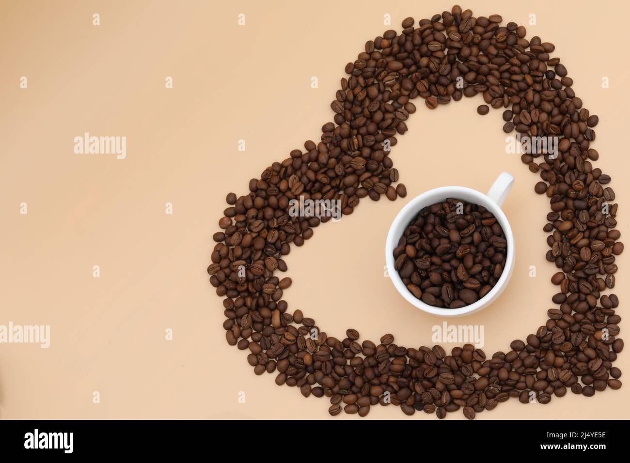 creative background with coffee beans Stock Photo - Alamy