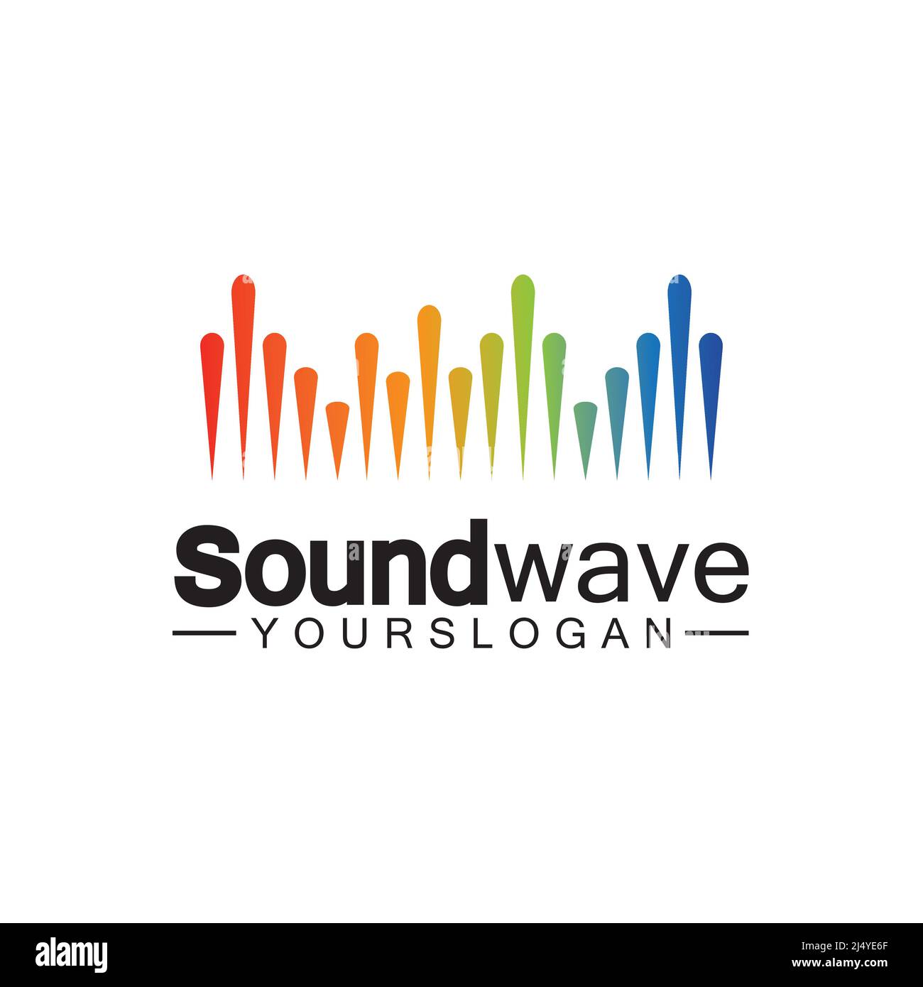 Sound wave logo and symbol vector Stock Vector Image & Art - Alamy