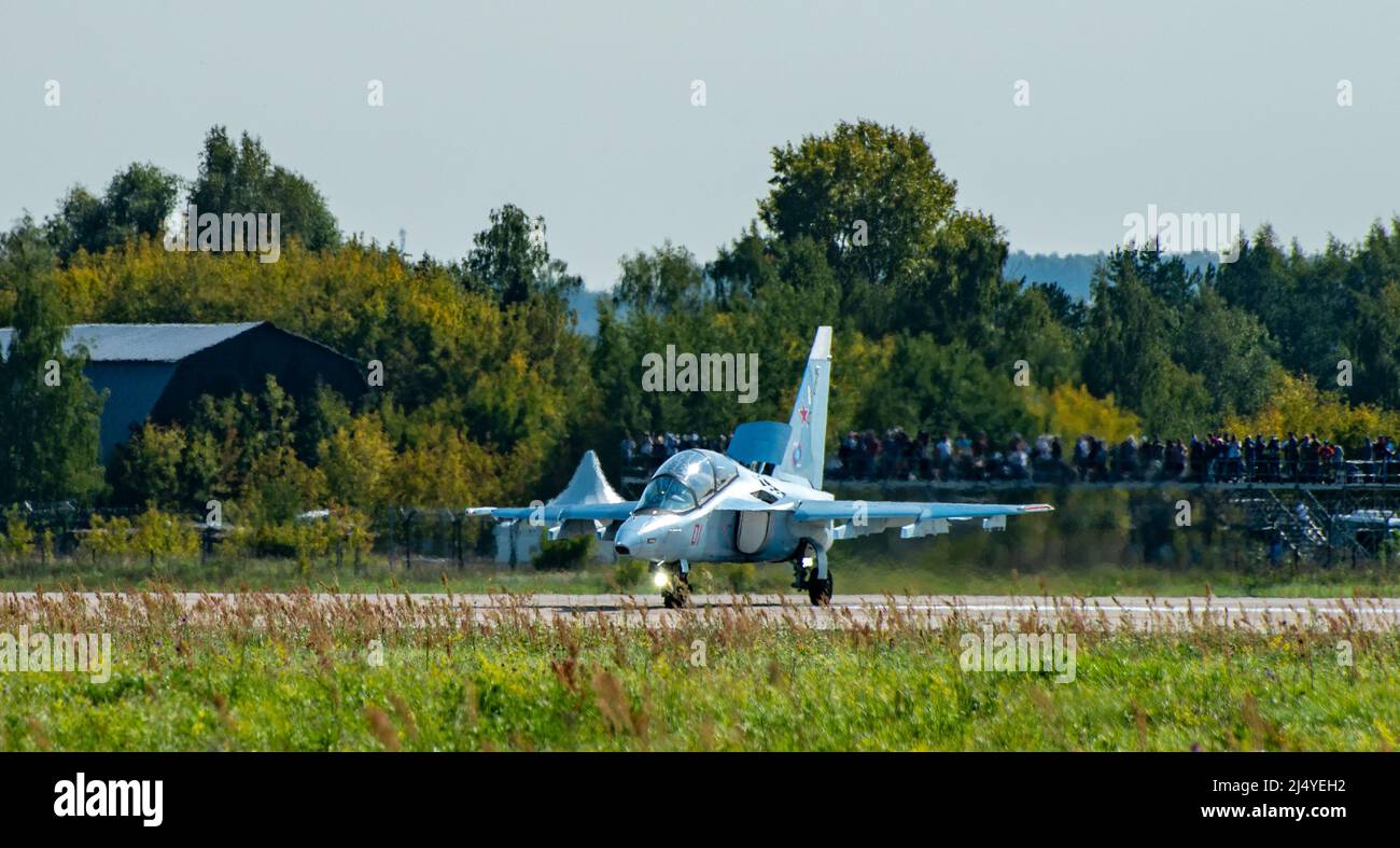 August 30, 2019, Zhukovsky, Russia. Russian Yakovlev Yak-130 training ...