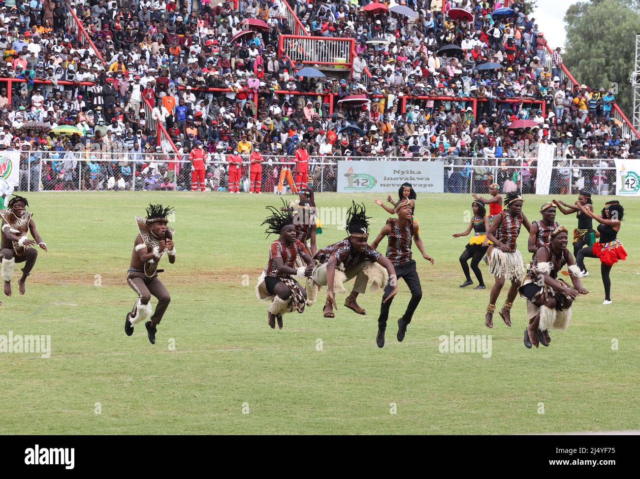 Bulawayo, Zimbabwe. 18th Apr, 2022. Dancers perform during the ...