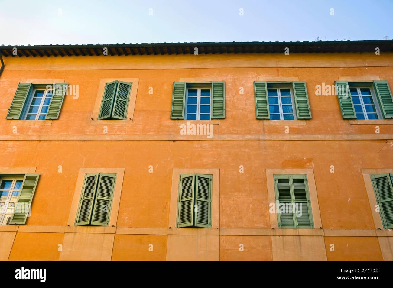 Shuttered Windows of Apartment Building, Rome, Italy Stock Photo - Alamy