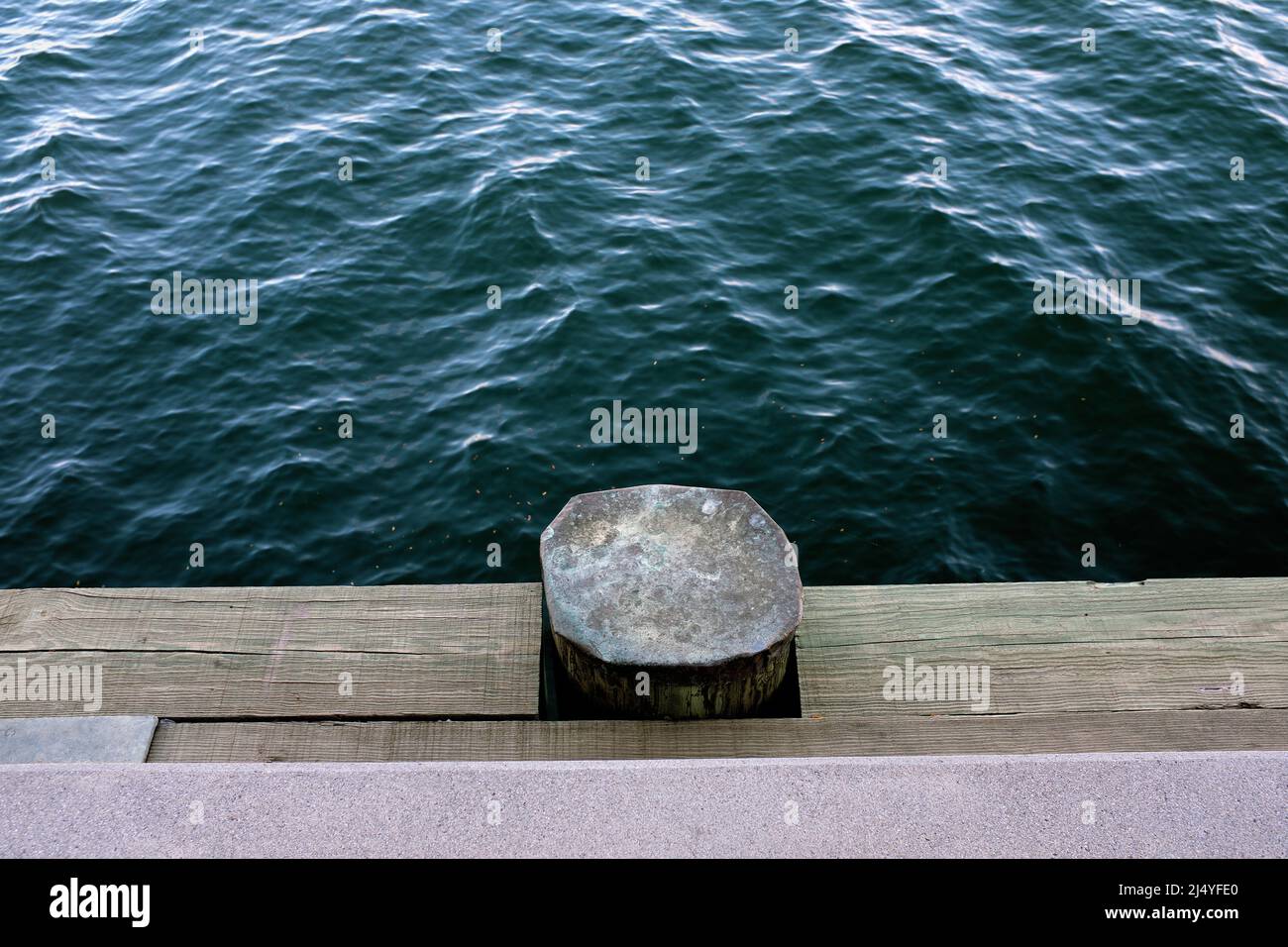 Dock Piling, Charlestown Navy Yard, Boston, Massachusetts, USA Stock ...