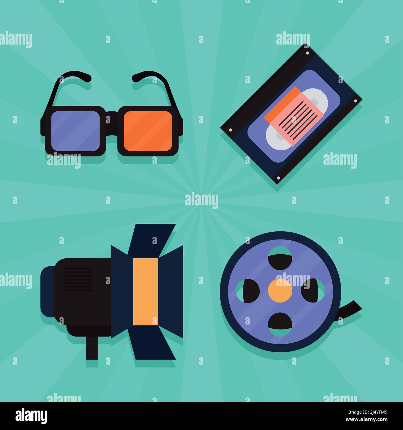 Film set lights Stock Vector Images - Alamy