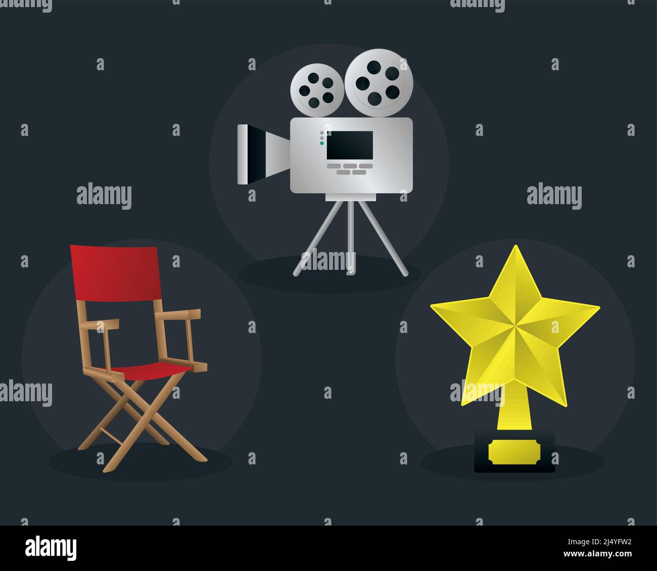cinema and movie set Stock Vector Image & Art - Alamy