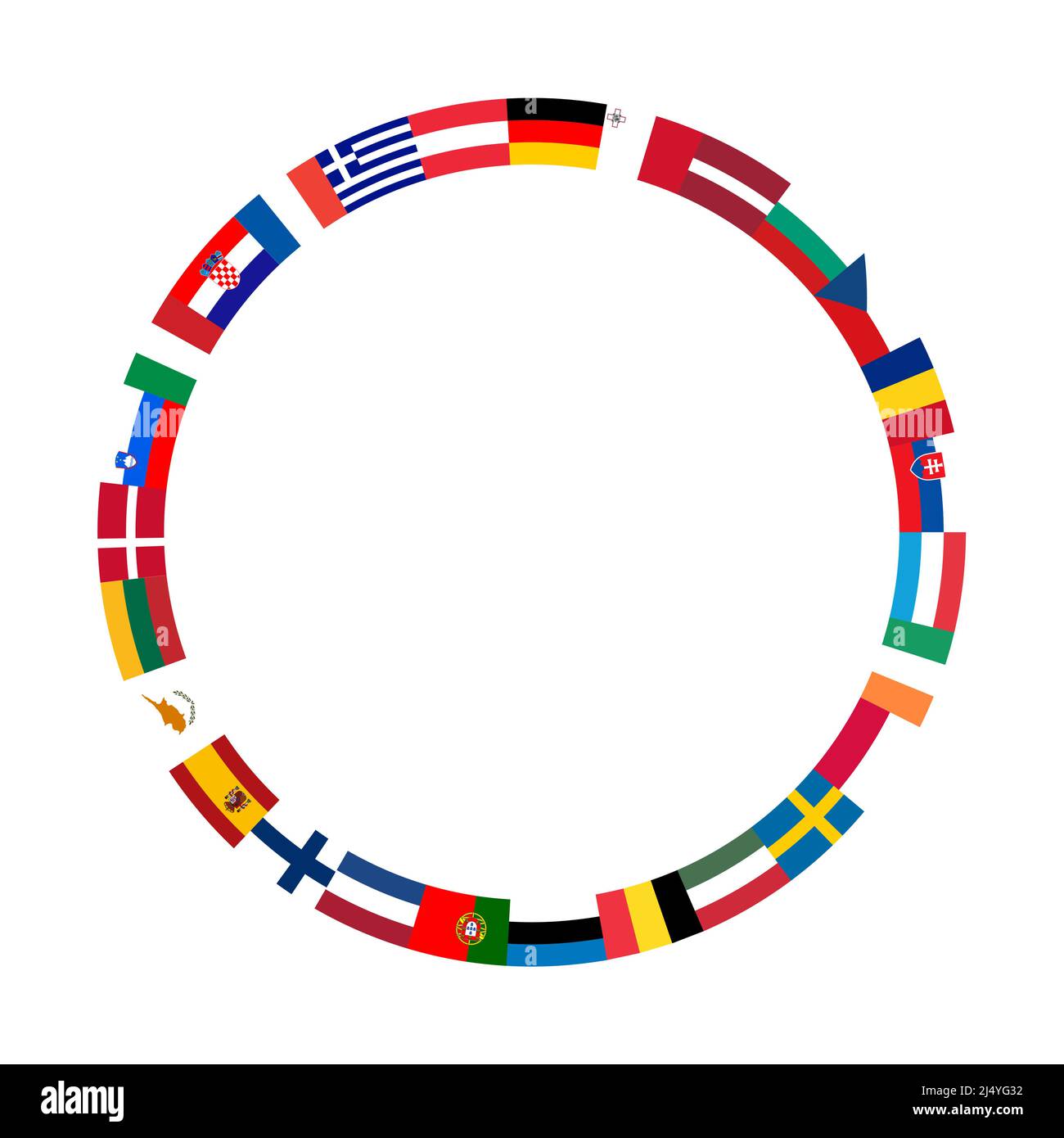 National flags EU countries in the circle Stock Vector Image & Art - Alamy