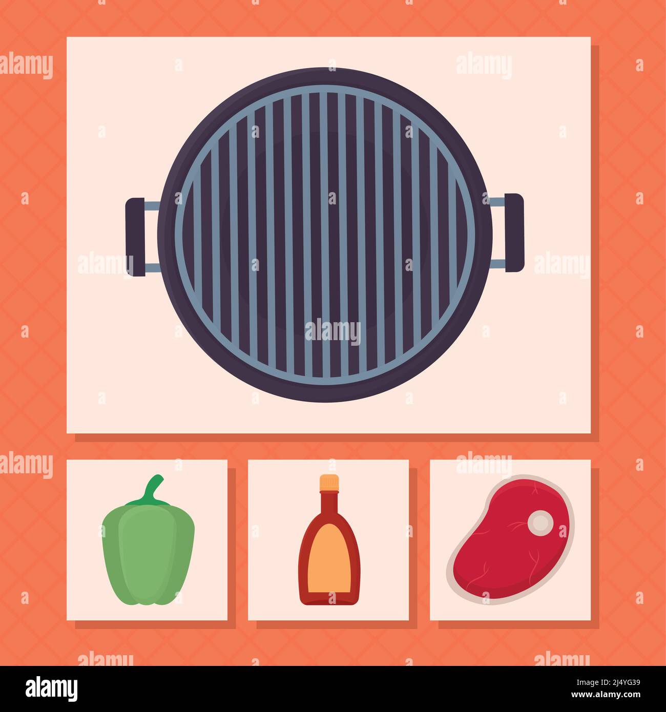 grill icon collection Stock Vector Image & Art - Alamy